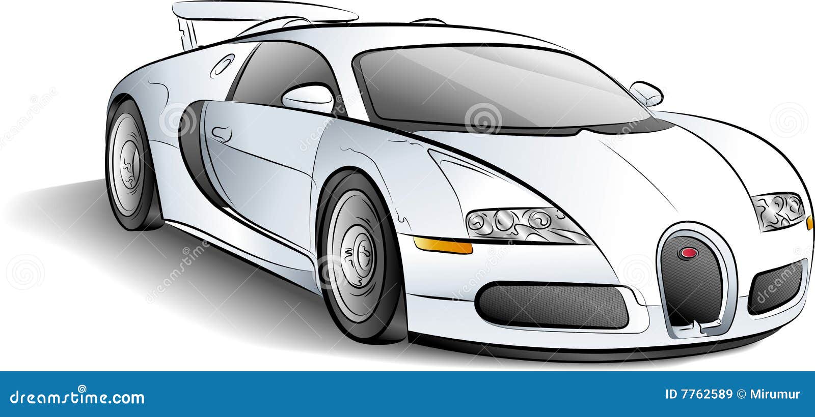Witte auto vector illustratie. Illustration of manier - 7762589
