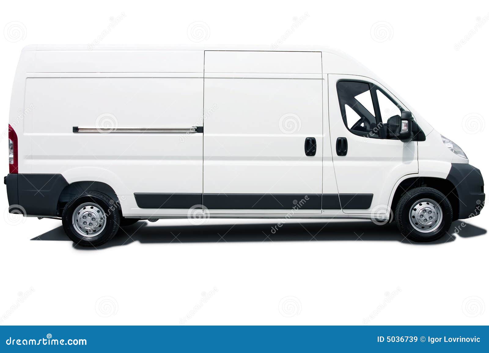 Witte bestelwagen stock afbeelding. Image of bestuurder - 5036739
