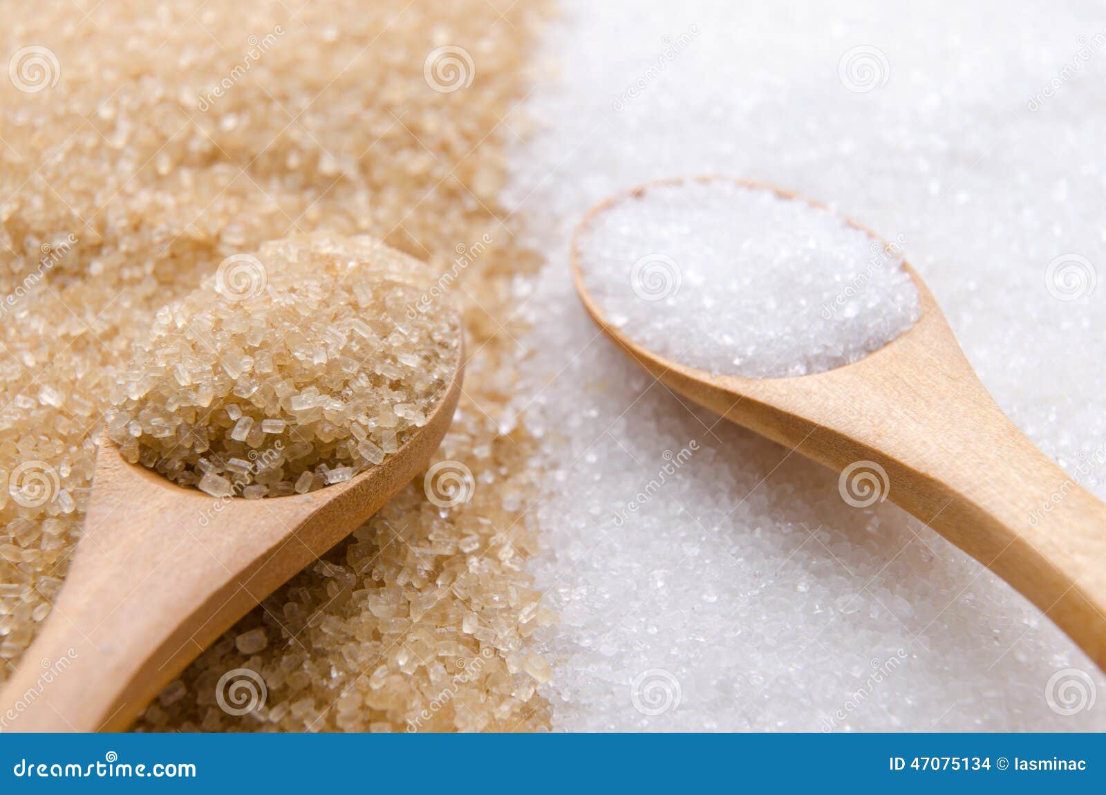 Witte en bruine suiker stock foto. Image of scherp, eten - 47075134