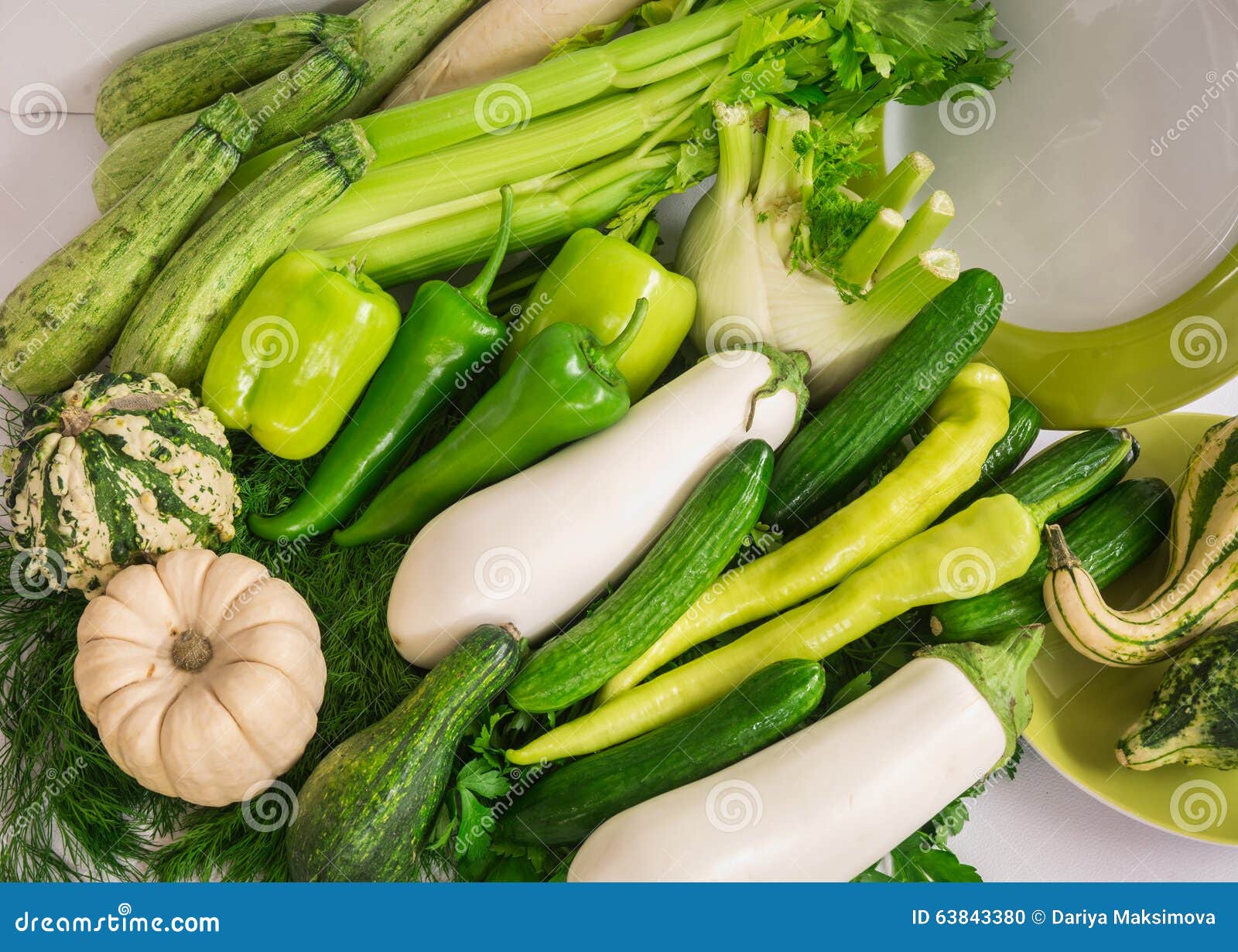 Witte en groene groenten stock foto. Image of pompoen - 63843380