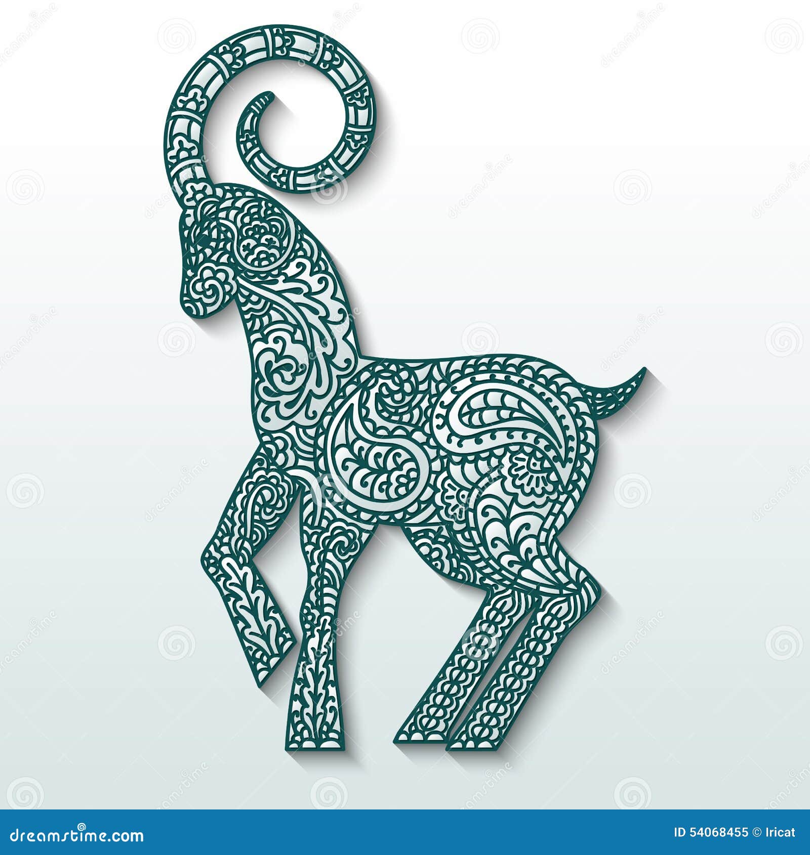 Witte Geit Van Gevormd Document - Een Symbool Van Nieuwe 2015 ...