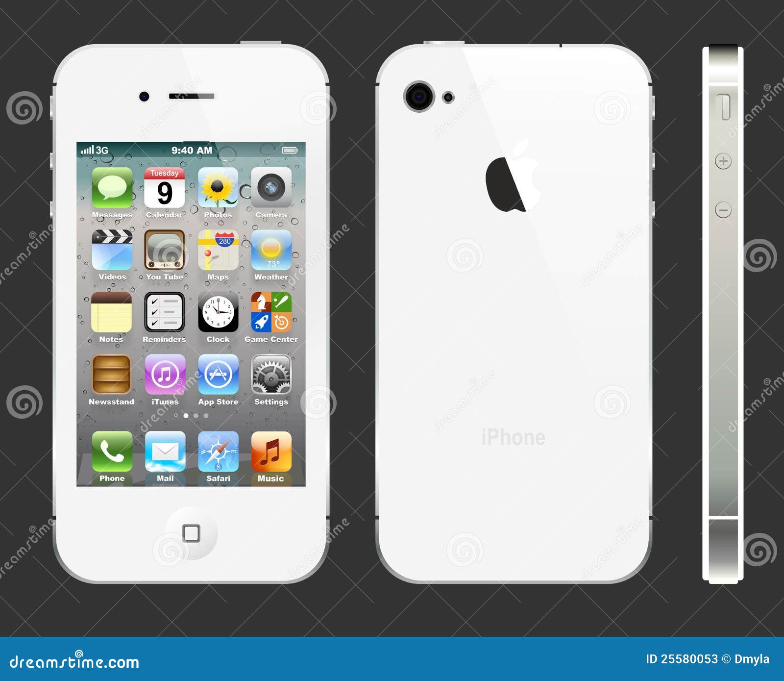 Witte IPhone 4S Met Profiel Redactionele Stock Foto - Illustration of ...