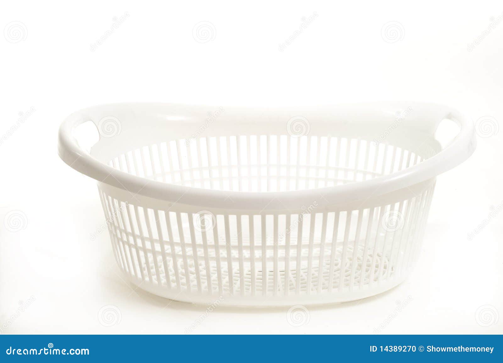 Witte plastic wasmand stock foto. Image of mand, leeg - 14389270