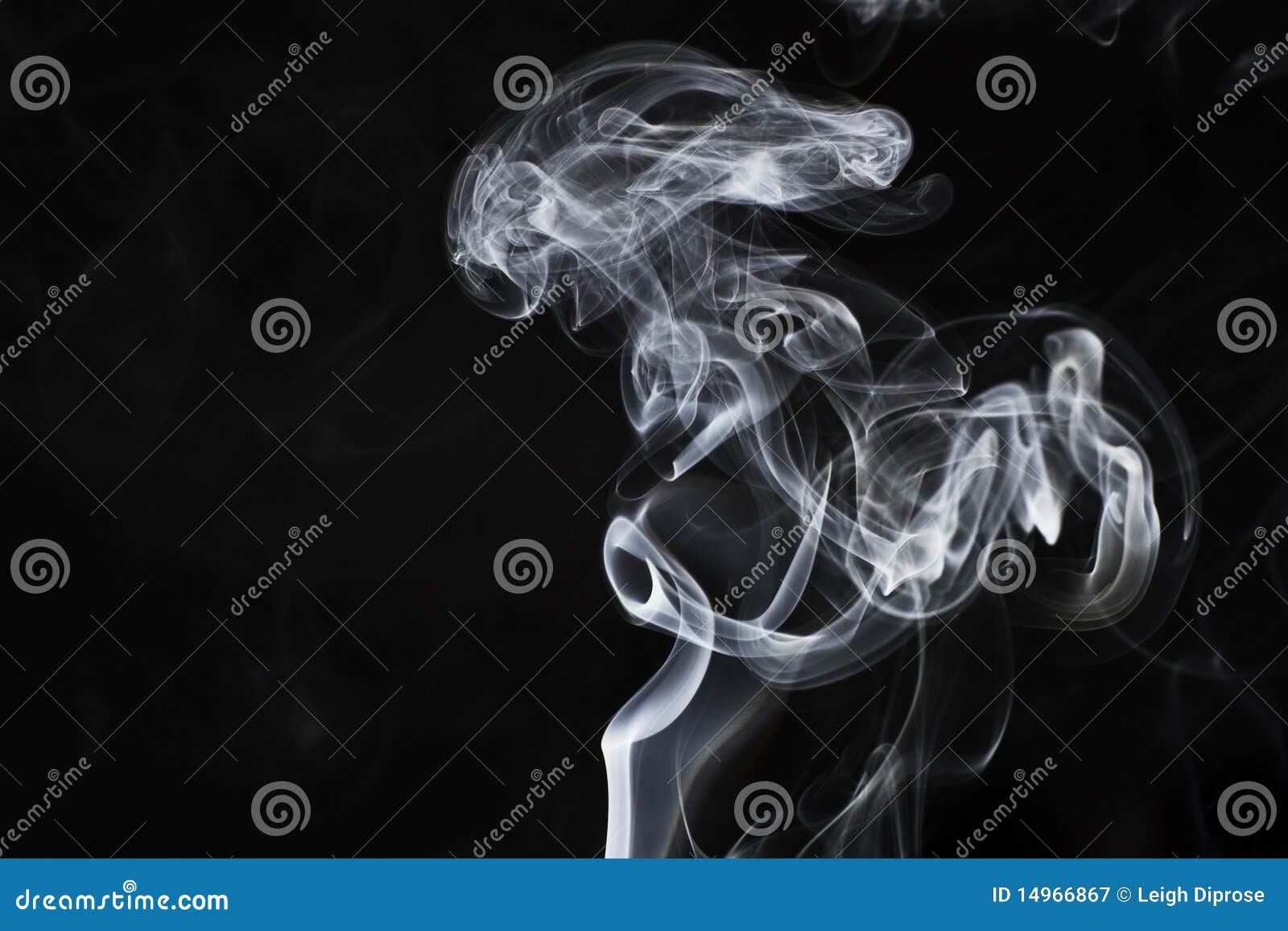 Witte Rook op Zwarte stock illustratie. Illustration of krul - 14966867