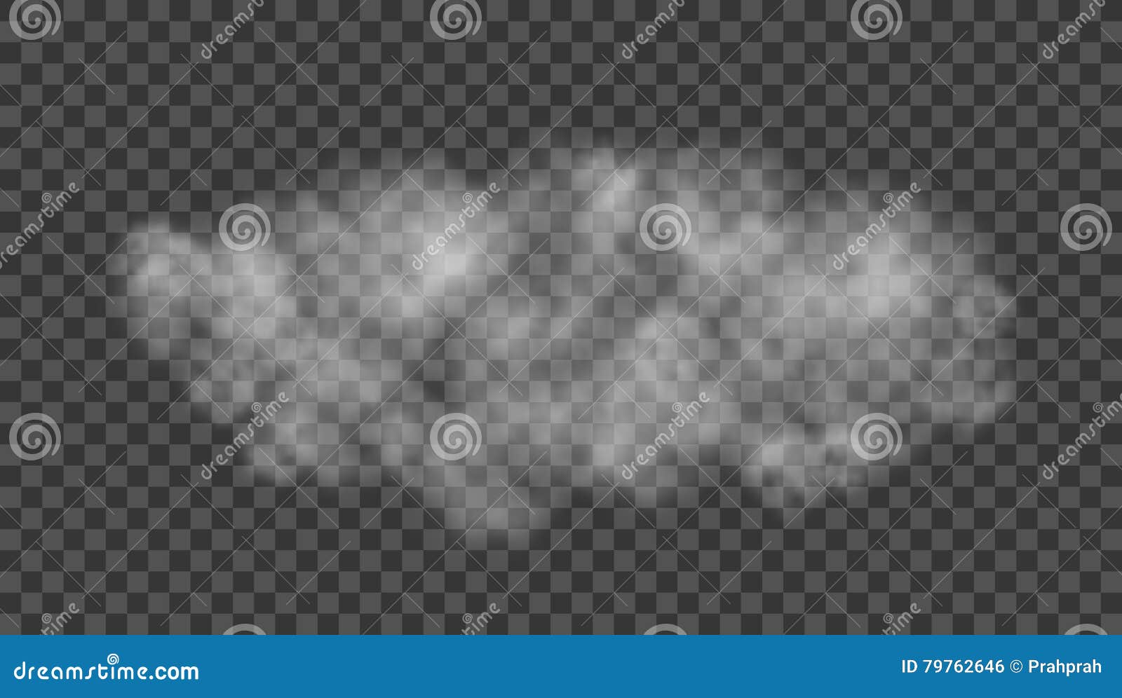 Witte Rookwolk Op Transparante Achtergrond Stock Illustratie ...