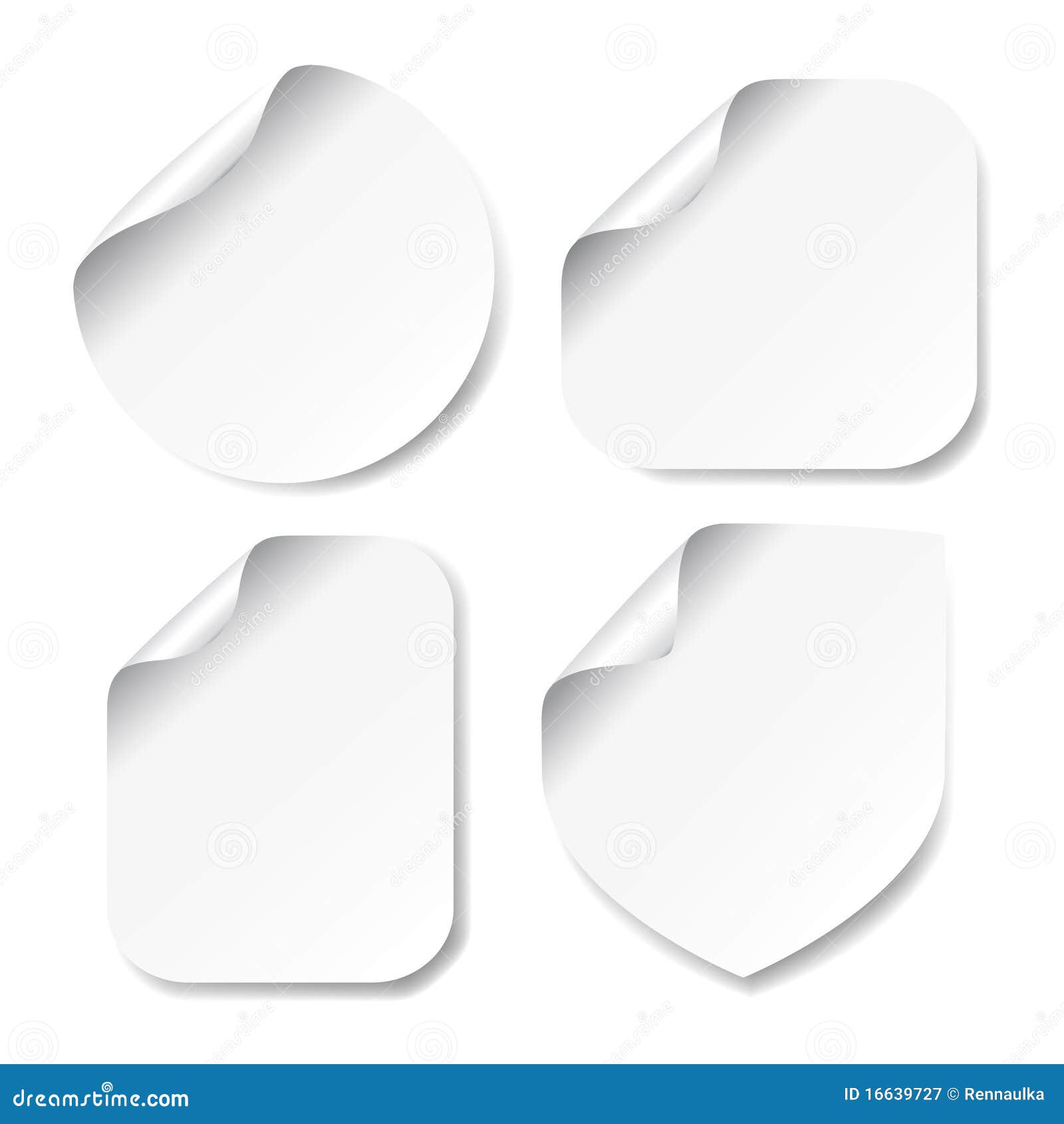 Witte stickers vector illustratie. Illustration of stof - 16639727