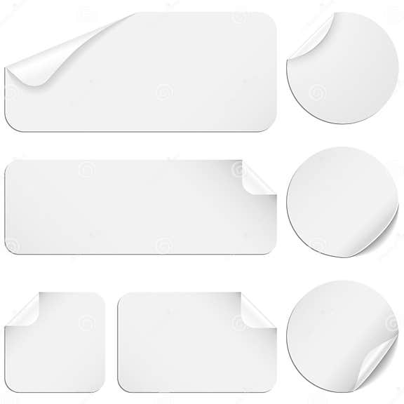 Witte Stickers vector illustratie. Illustration of illustratie - 30513752