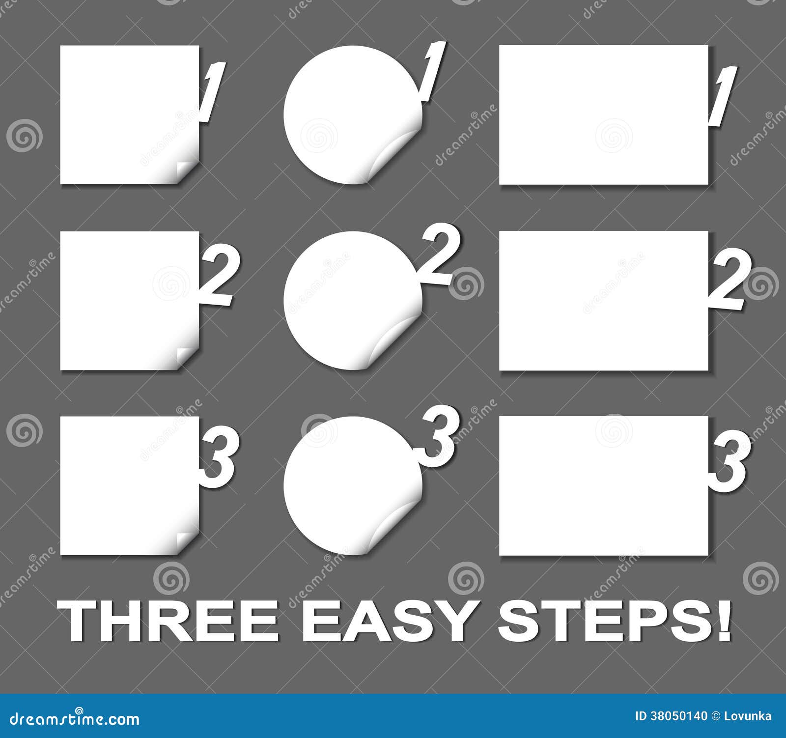 Witte Stickers Met Aantallen Stock Illustratie - Illustration of ...