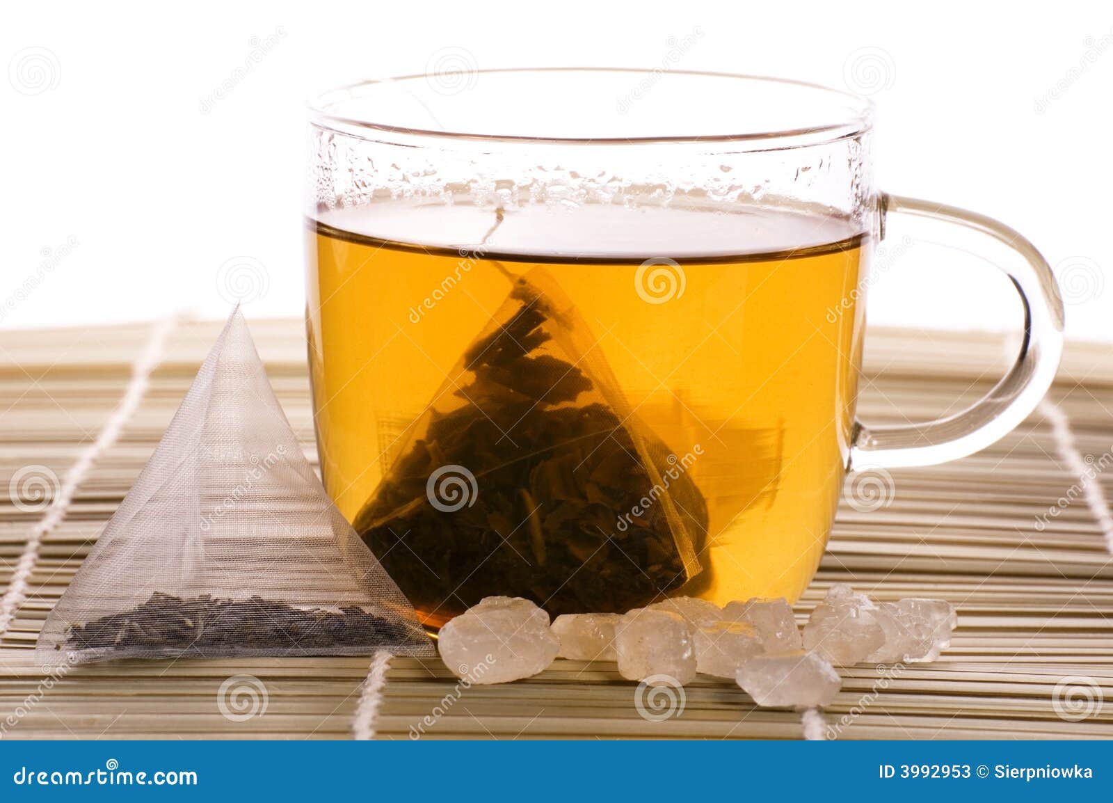 Witte Thee, Nylon Theezakje En Suiker Stock Afbeelding - Image of leven ...