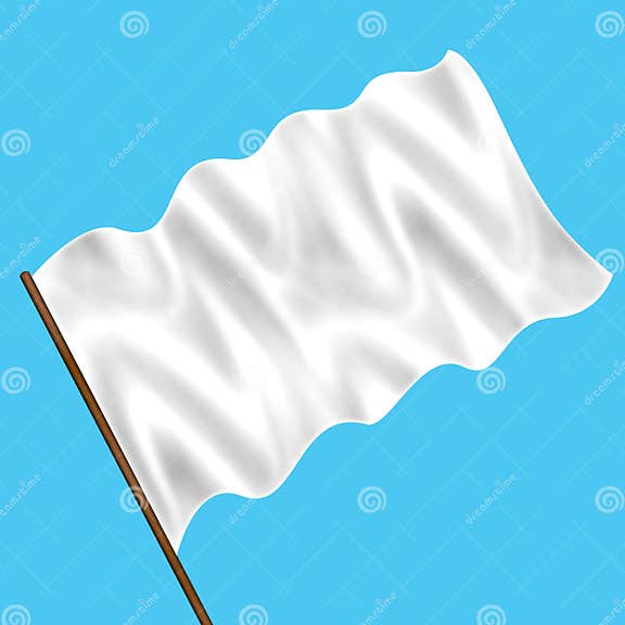 Witte vlag op de hemel stock illustratie. Illustration of overgave ...