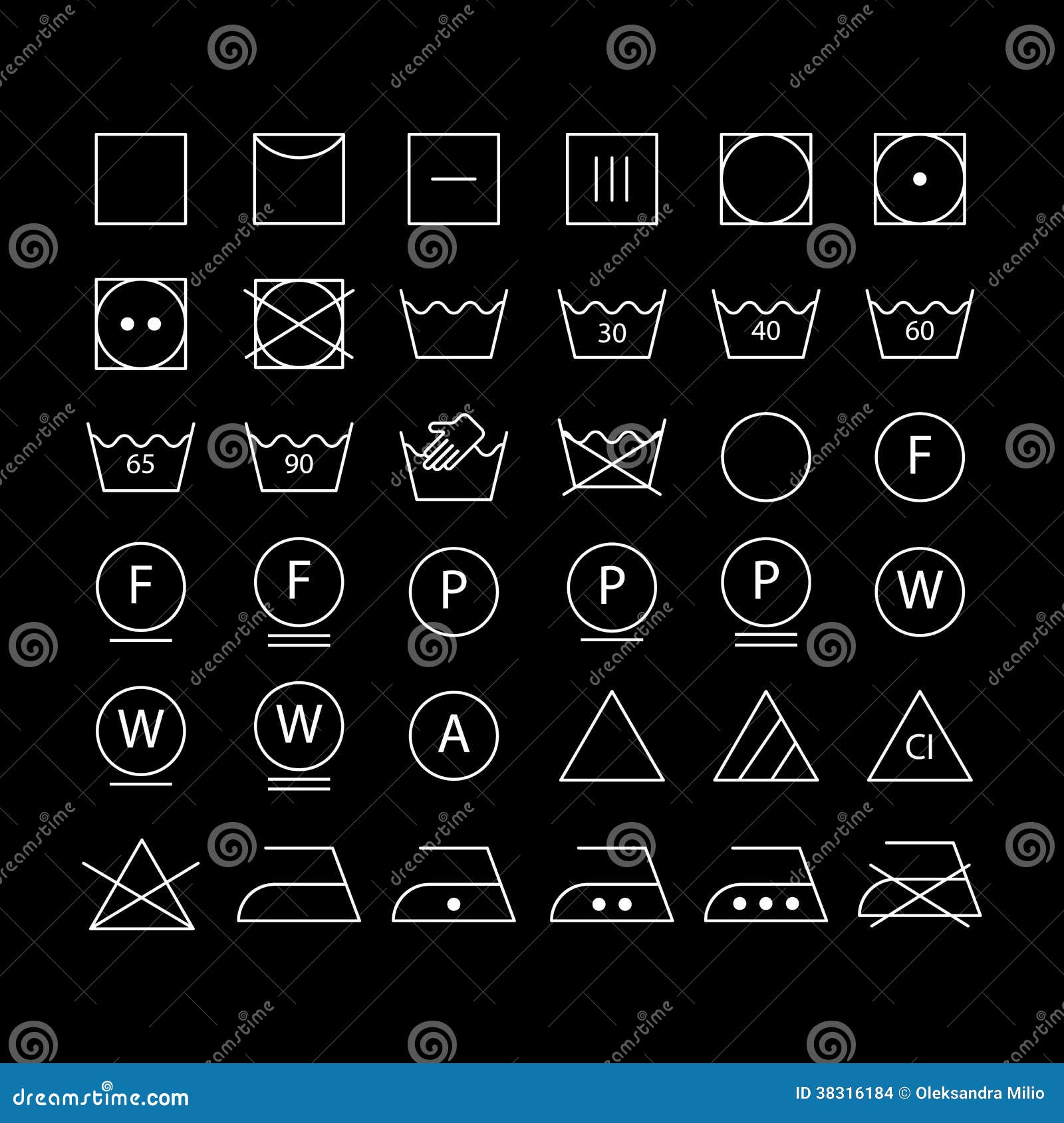 Witte wassymbolen vector illustratie. Illustration of schoon - 38316184