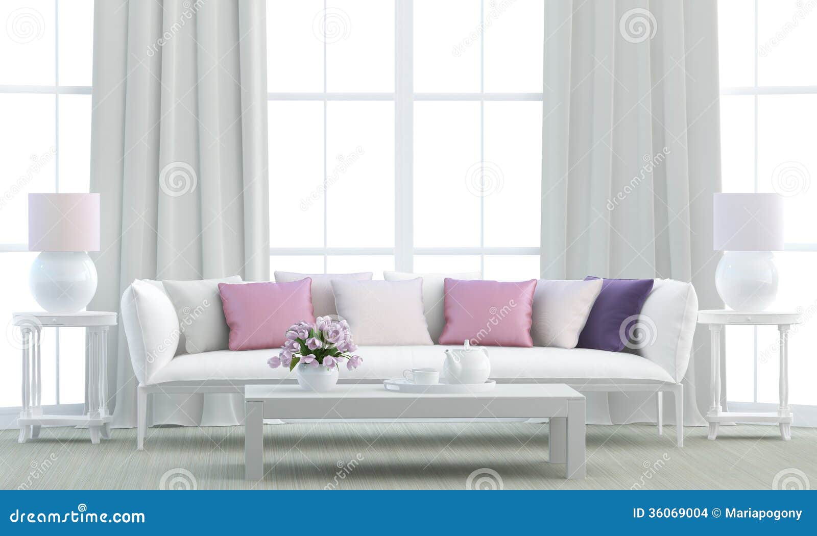 Witte woonkamer stock foto. Image of meubilair, luxe - 36069004