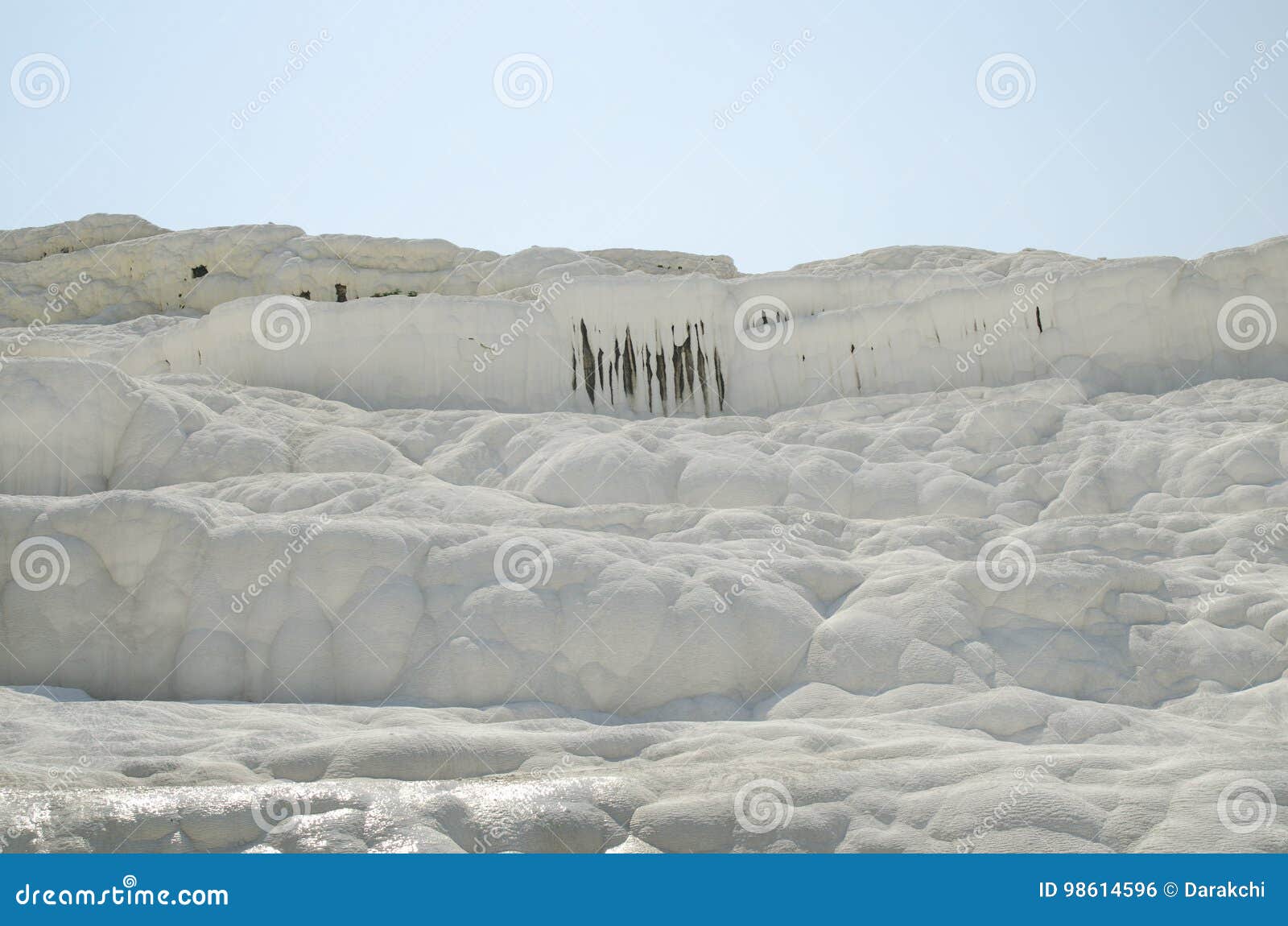 Witte Zoute Heuvels Van Pamukkale, Turkije Stock Foto - Image of ...