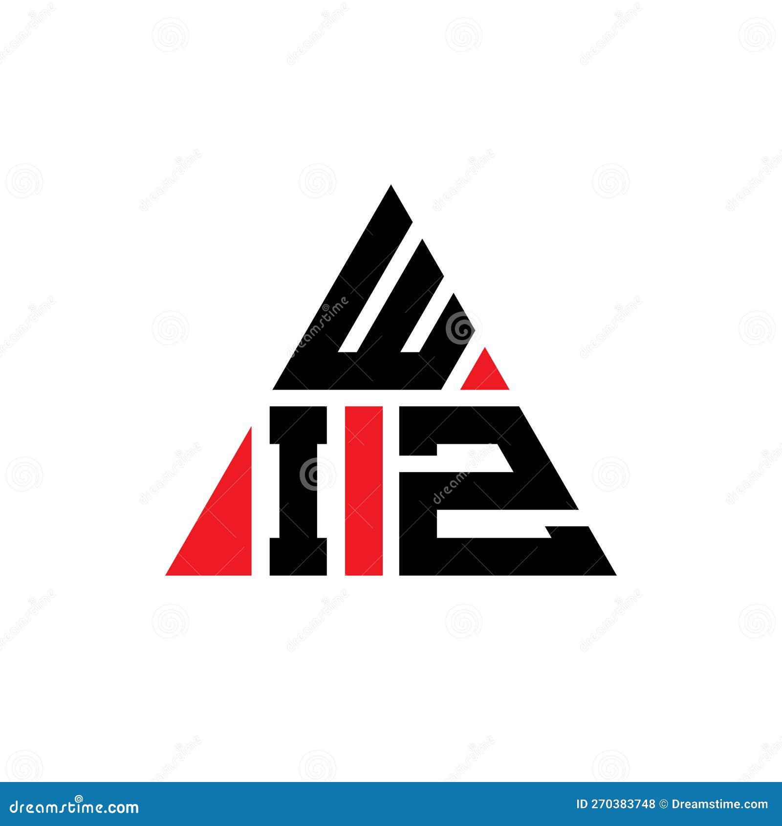 WIZ Triangle Letter Logo Design With Triangle Shape. WIZ Triangle Logo ...