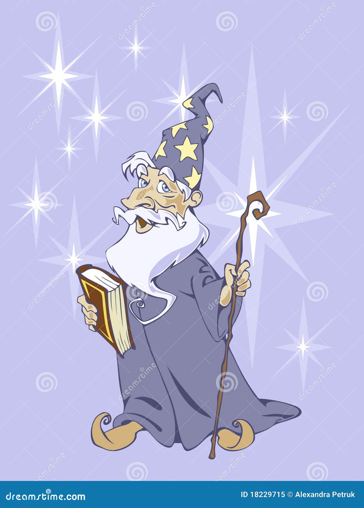 Wizard stock vector. Illustration of knowledge, drawn - 18229715
