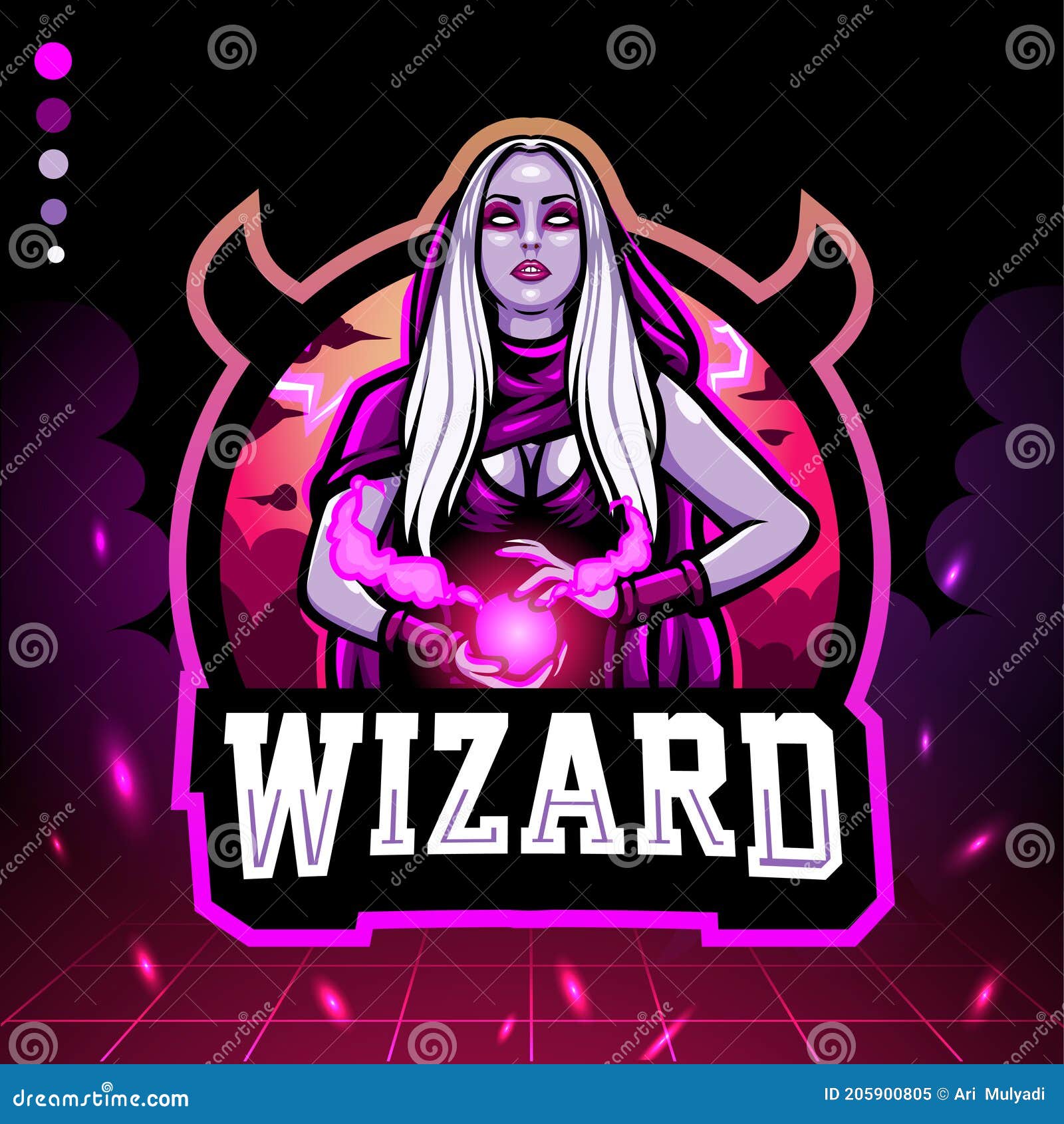 Succubus Esport Mascot Logo Design Vector Illustration | CartoonDealer ...