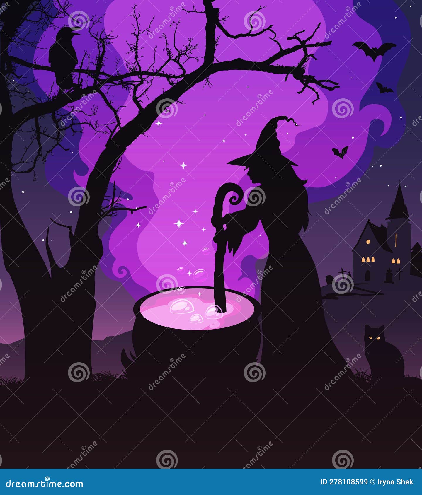 Wizard Brew Magic Poison. Halloween Concept Stock Vector - Illustration ...