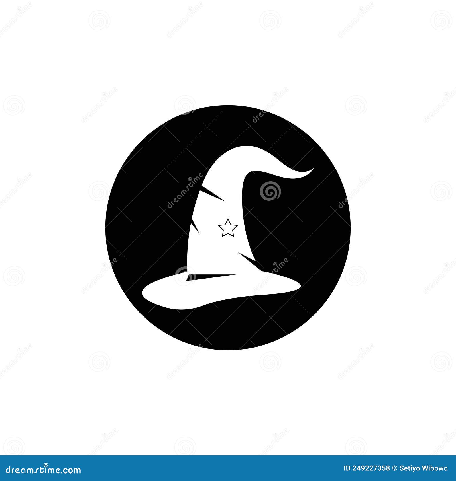 Wizard Cap Character Logo Vector Template Stock Vector - Illustration ...