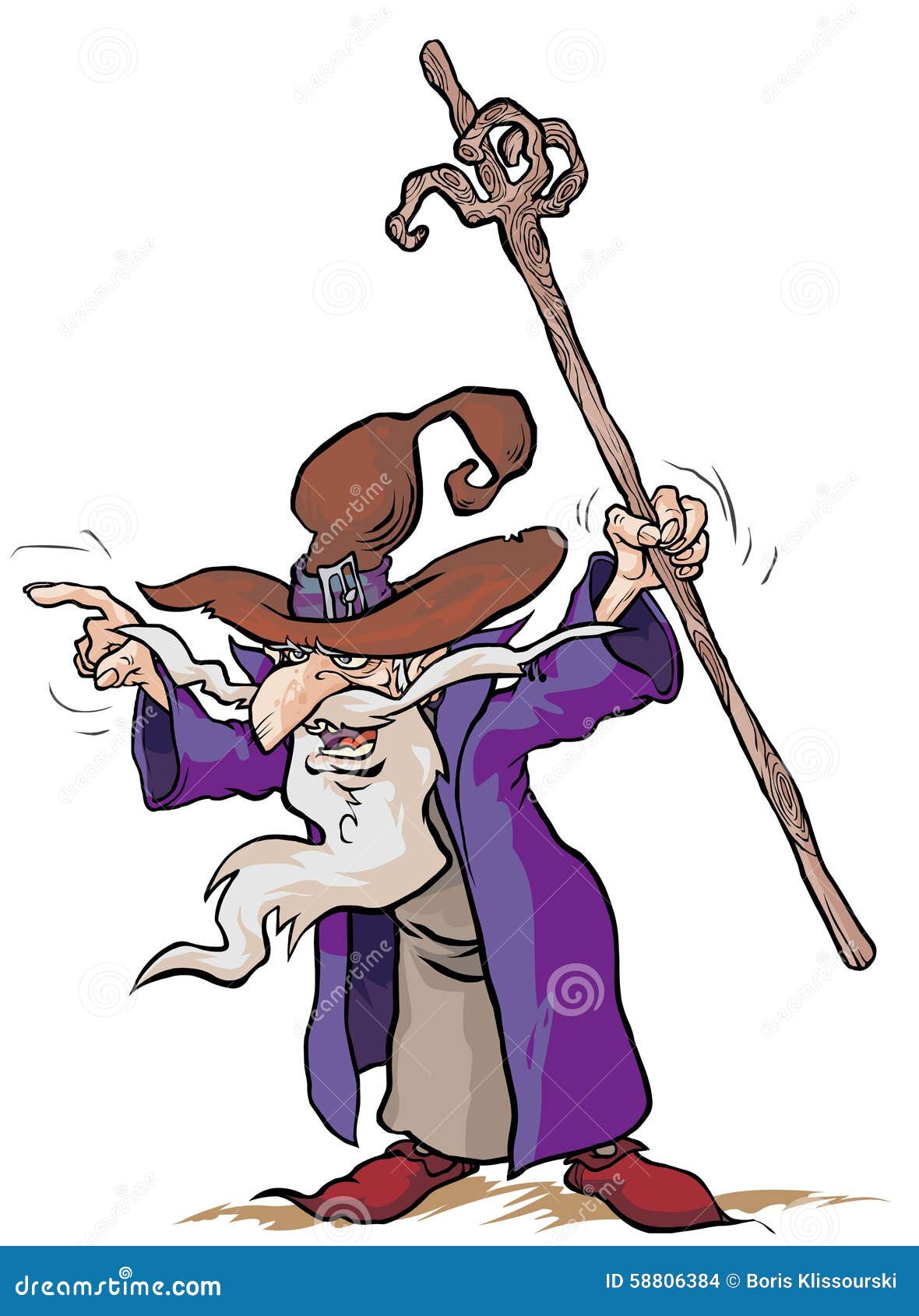 Wizard cartoon character. stock vector. Illustration of medieval - 58806384