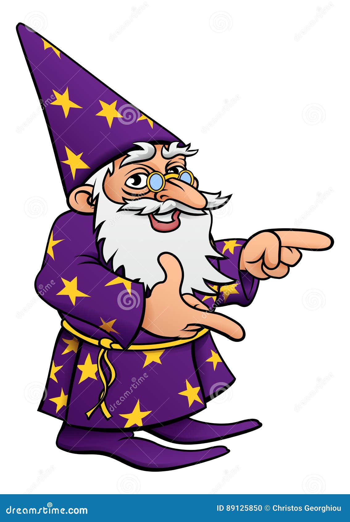Pointing Wizard Cartoon Illustration Royalty-Free Stock Photography ...