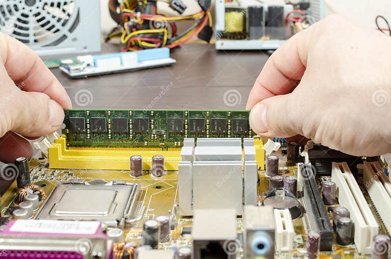 Replacing the Memory Strip on the Motherboard of a Personal Computer ...