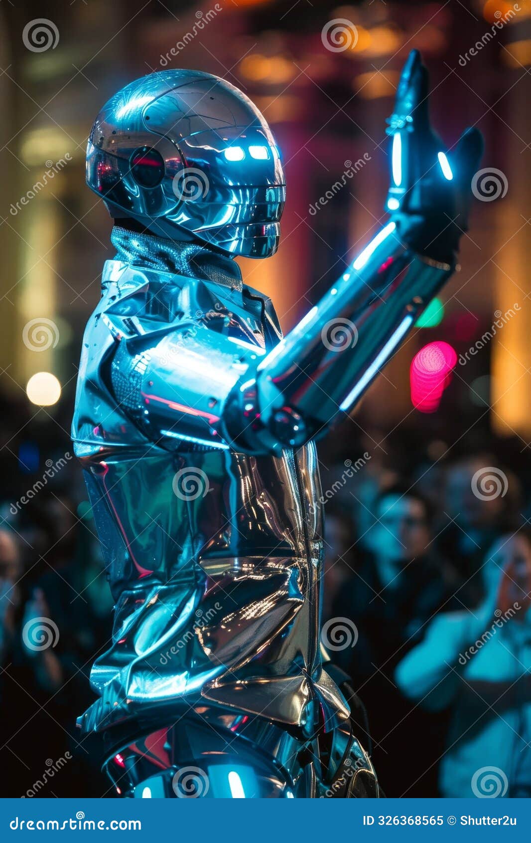 Wizard in a Chrome Suit Teleporting Trick High Tech Gadgets Around ...