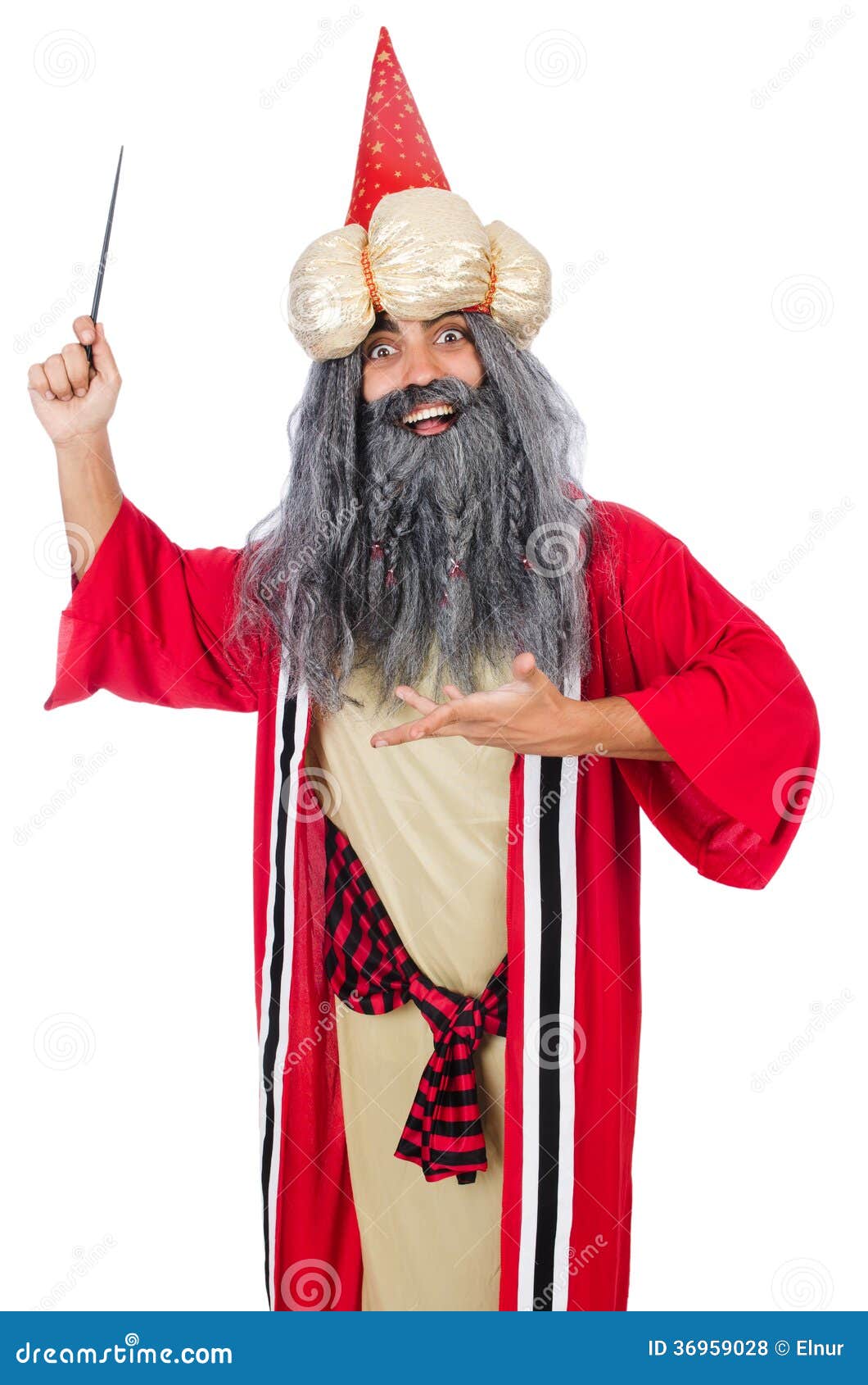 Wizard in costume stock photo. Image of male, beard, staff - 36959028