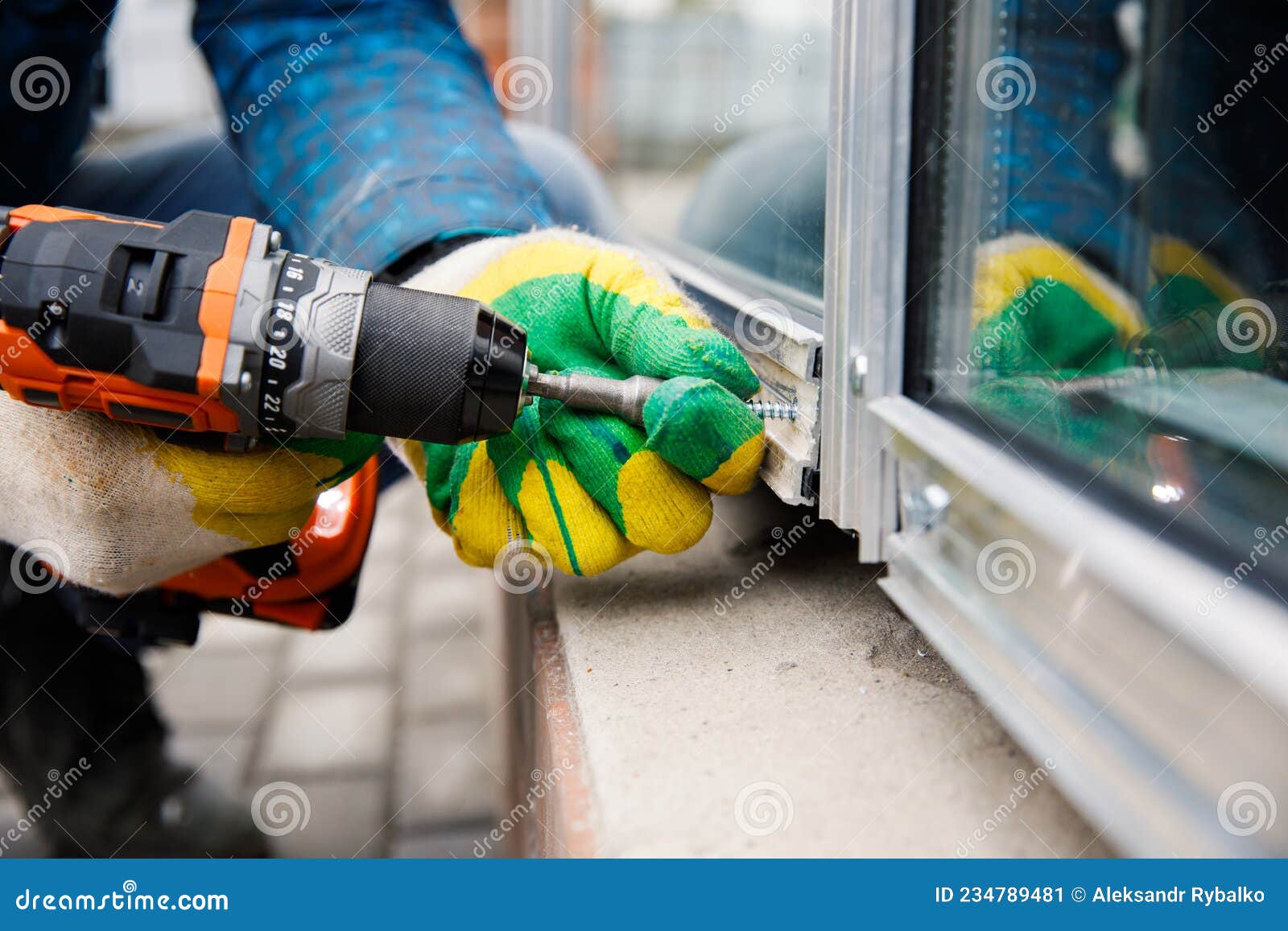 The Wizard is Engaged in Installing Windows. Repair Work. Stock Image ...