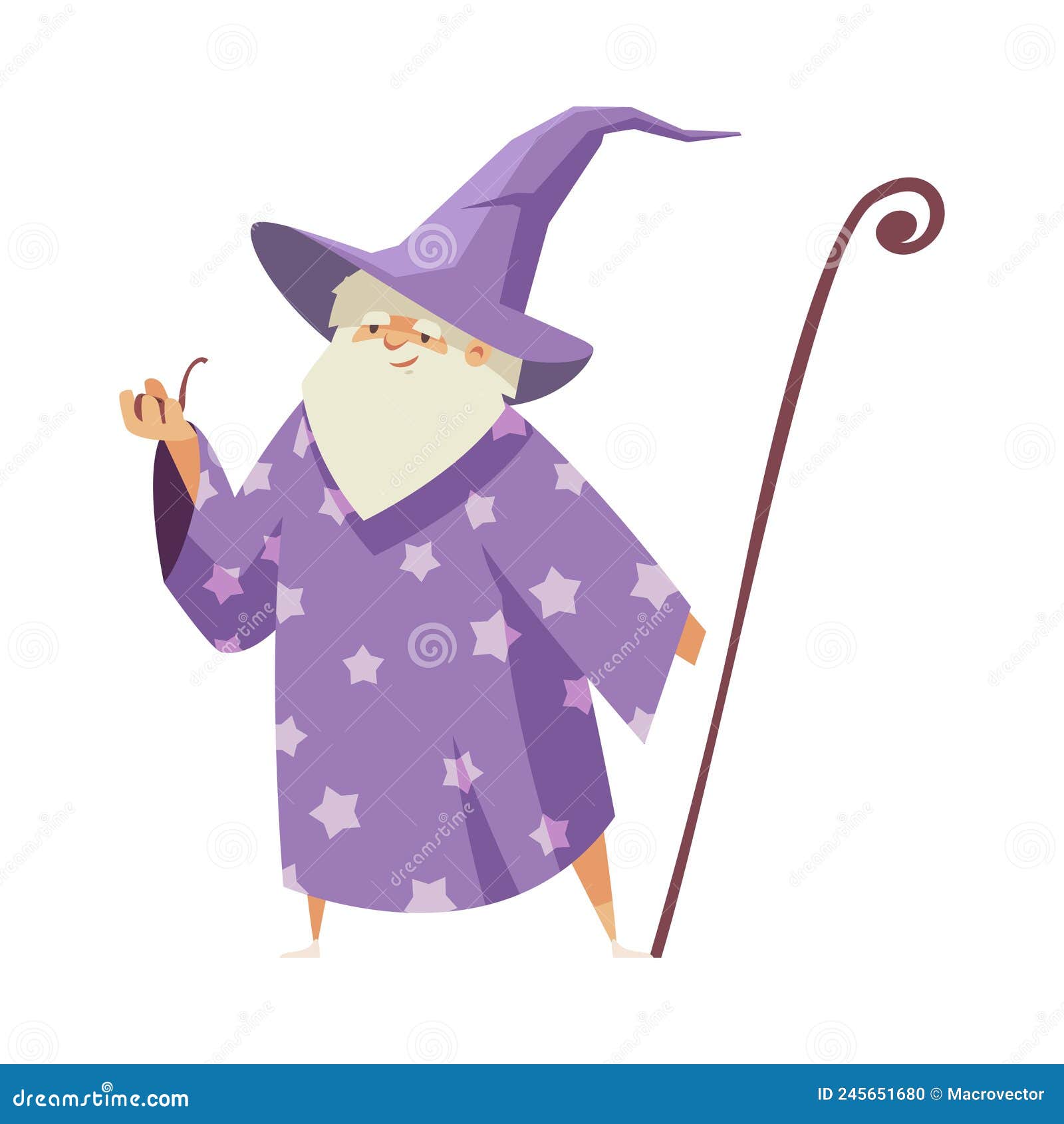 Wizard Flat Illustration stock vector. Illustration of decorative ...