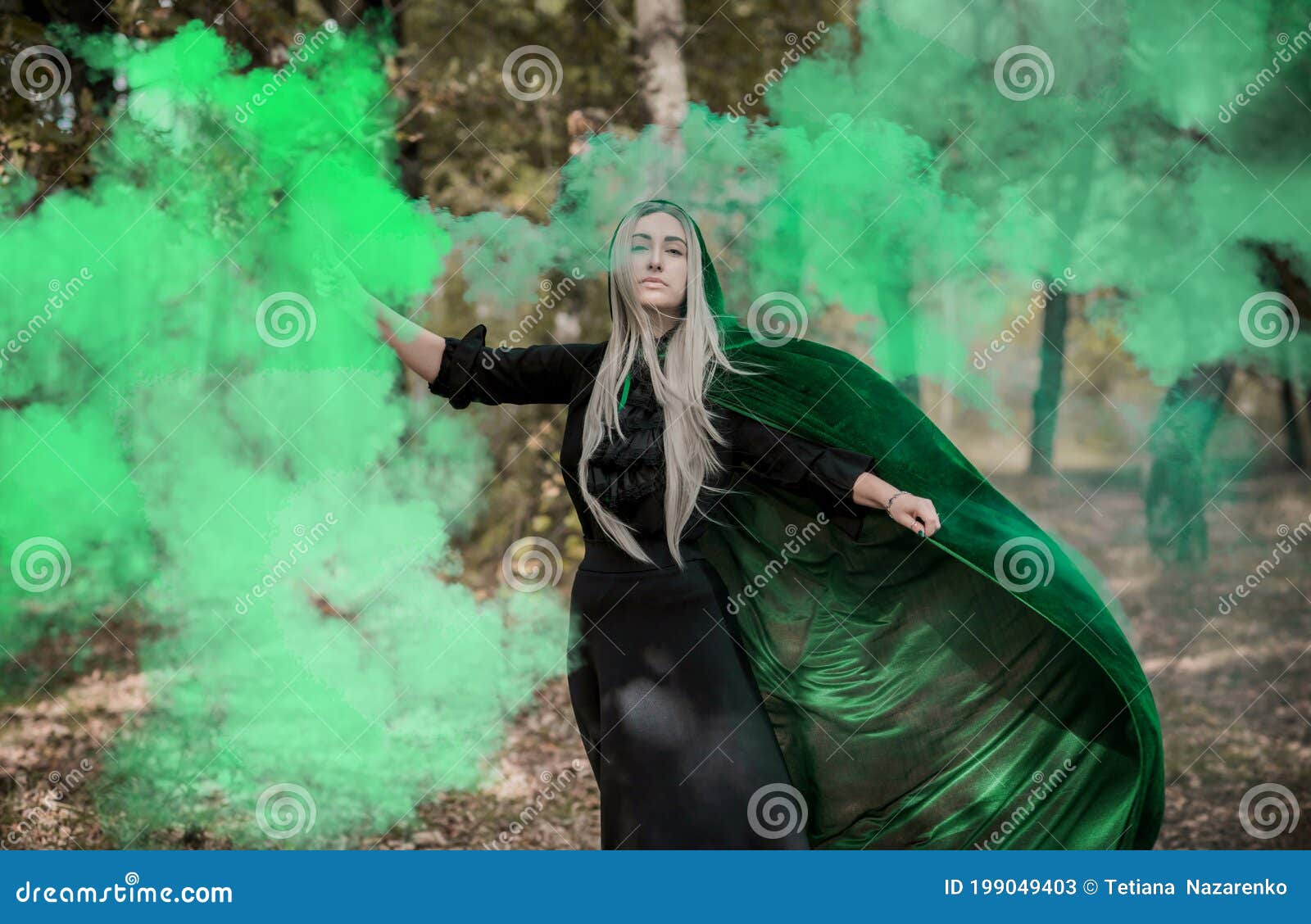 Wizard at Forest, Halloween Concept Stock Image - Image of celebration ...