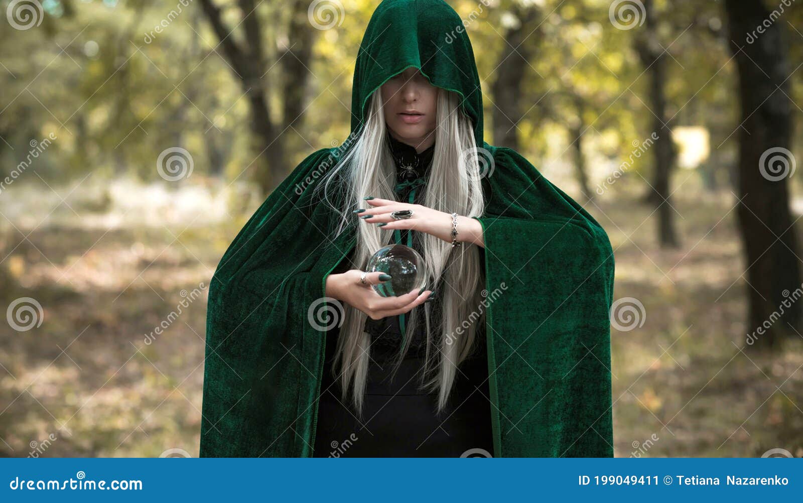 Wizard at Forest, Halloween Concept Stock Image - Image of beauty ...