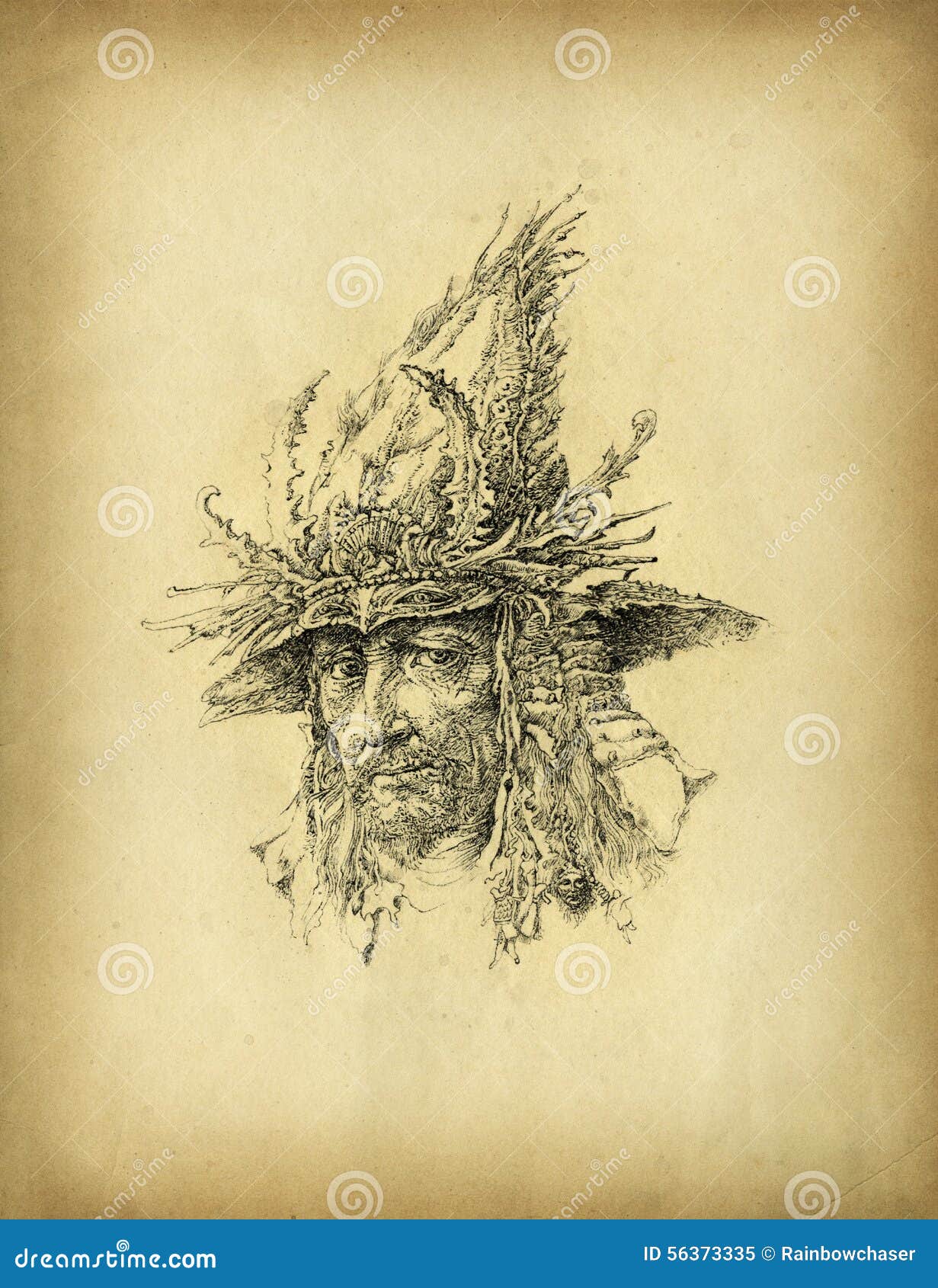 Wizard stock illustration. Illustration of fantasy, grunge - 56373335