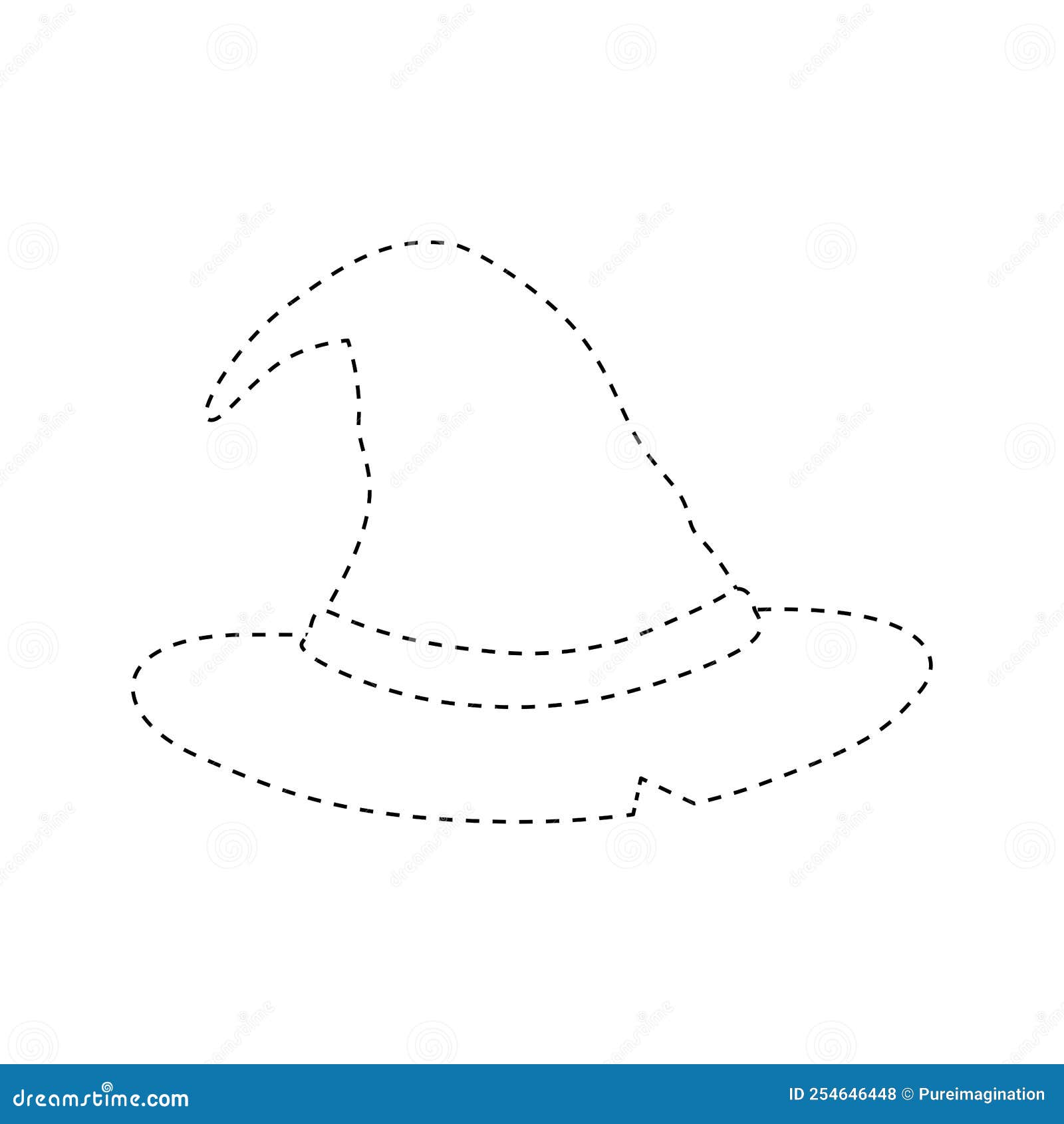 Wizard Hat Tracing Worksheet for Kids Stock Vector - Illustration of ...