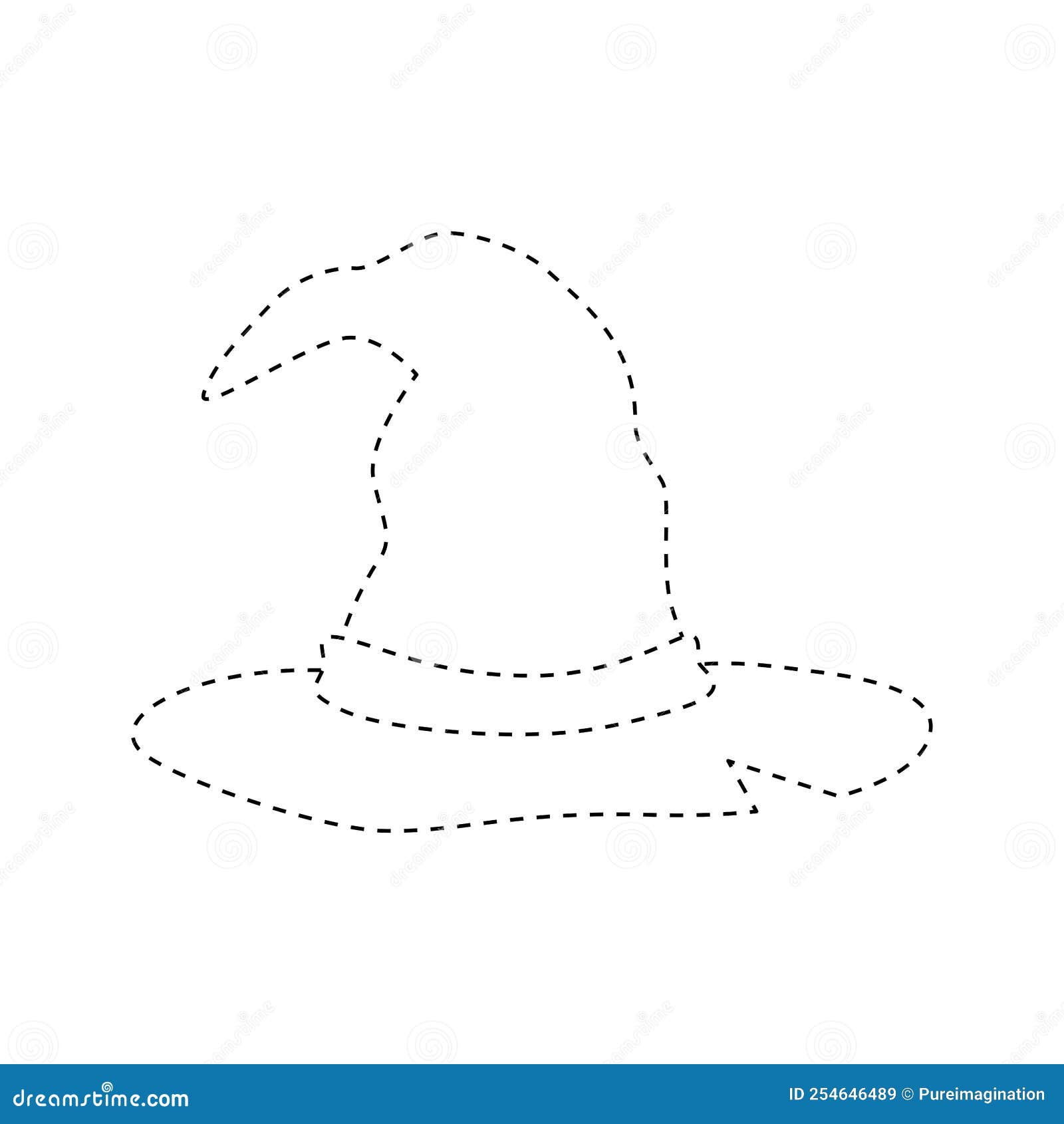Wizard Hat Tracing Worksheet for Kids Stock Vector - Illustration of ...