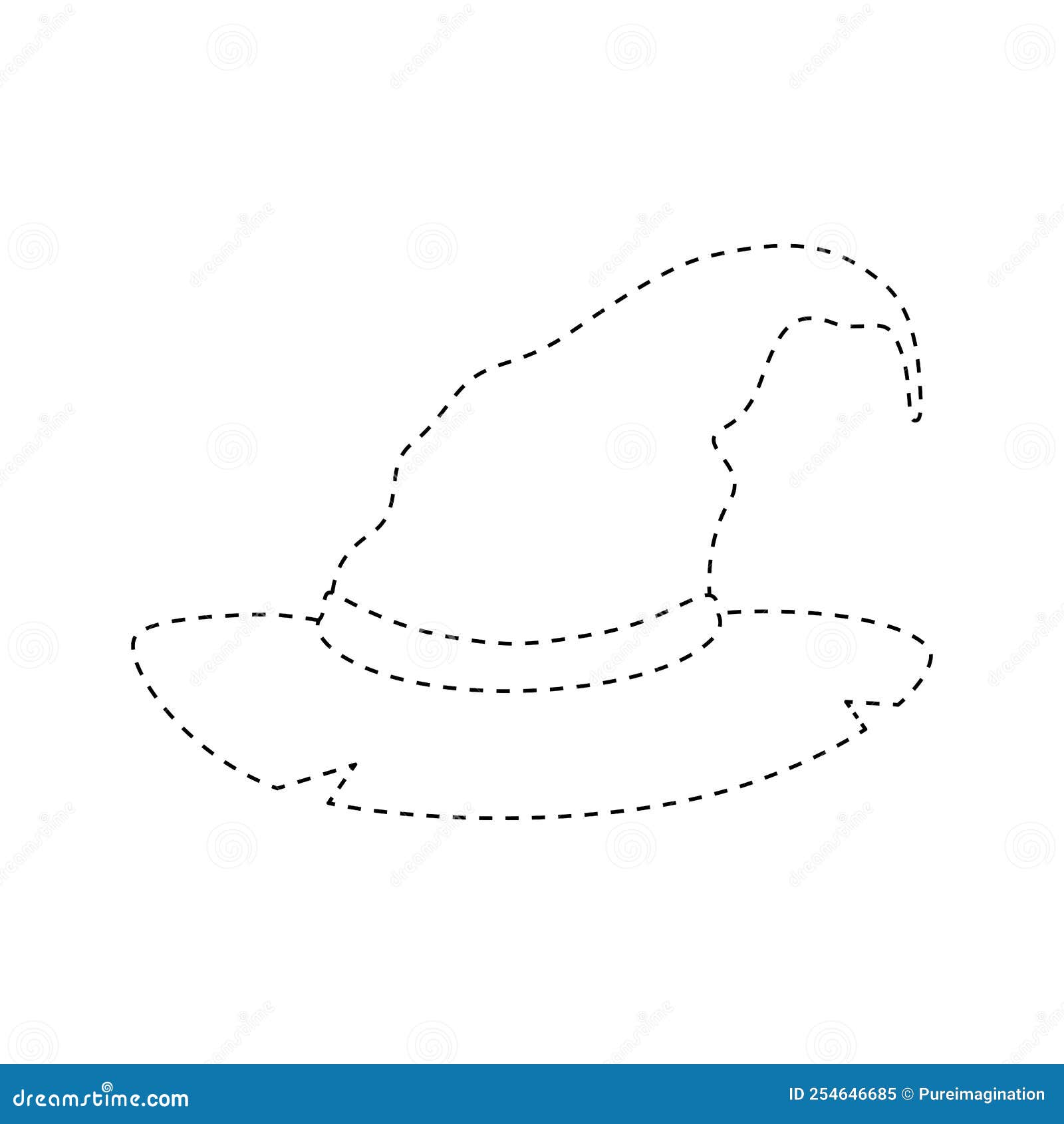 Wizard Hat Tracing Worksheet for Kids Stock Vector - Illustration of ...
