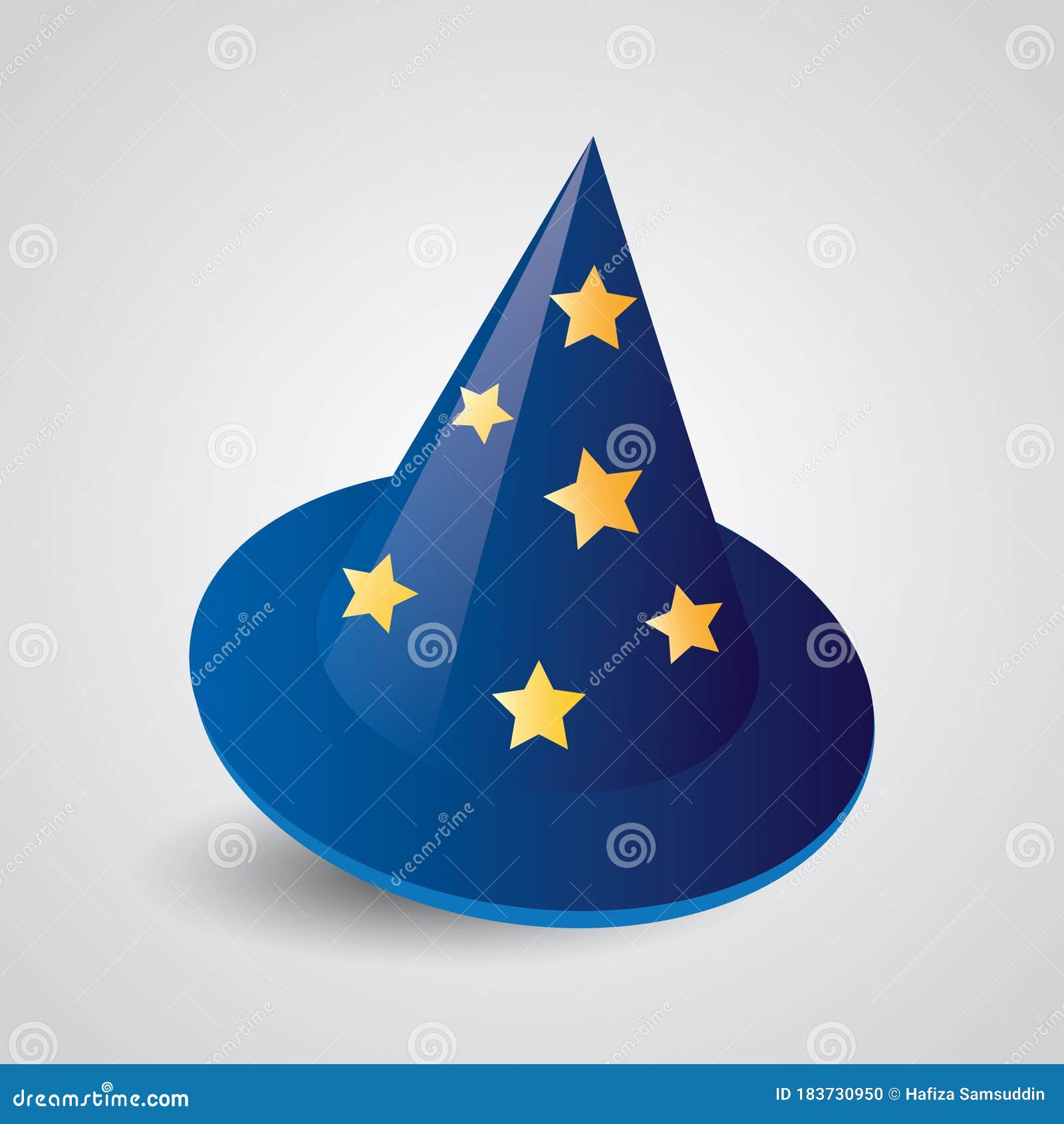 Wizard Hat. Vector Illustration Decorative Background Design Stock ...