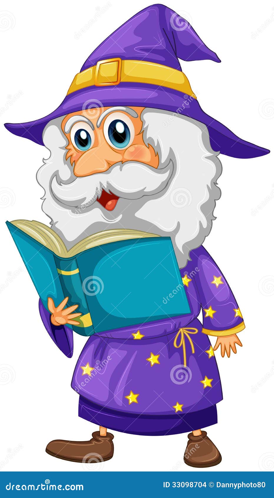 A wizard holding a book stock vector. Illustration of drawing - 33098704