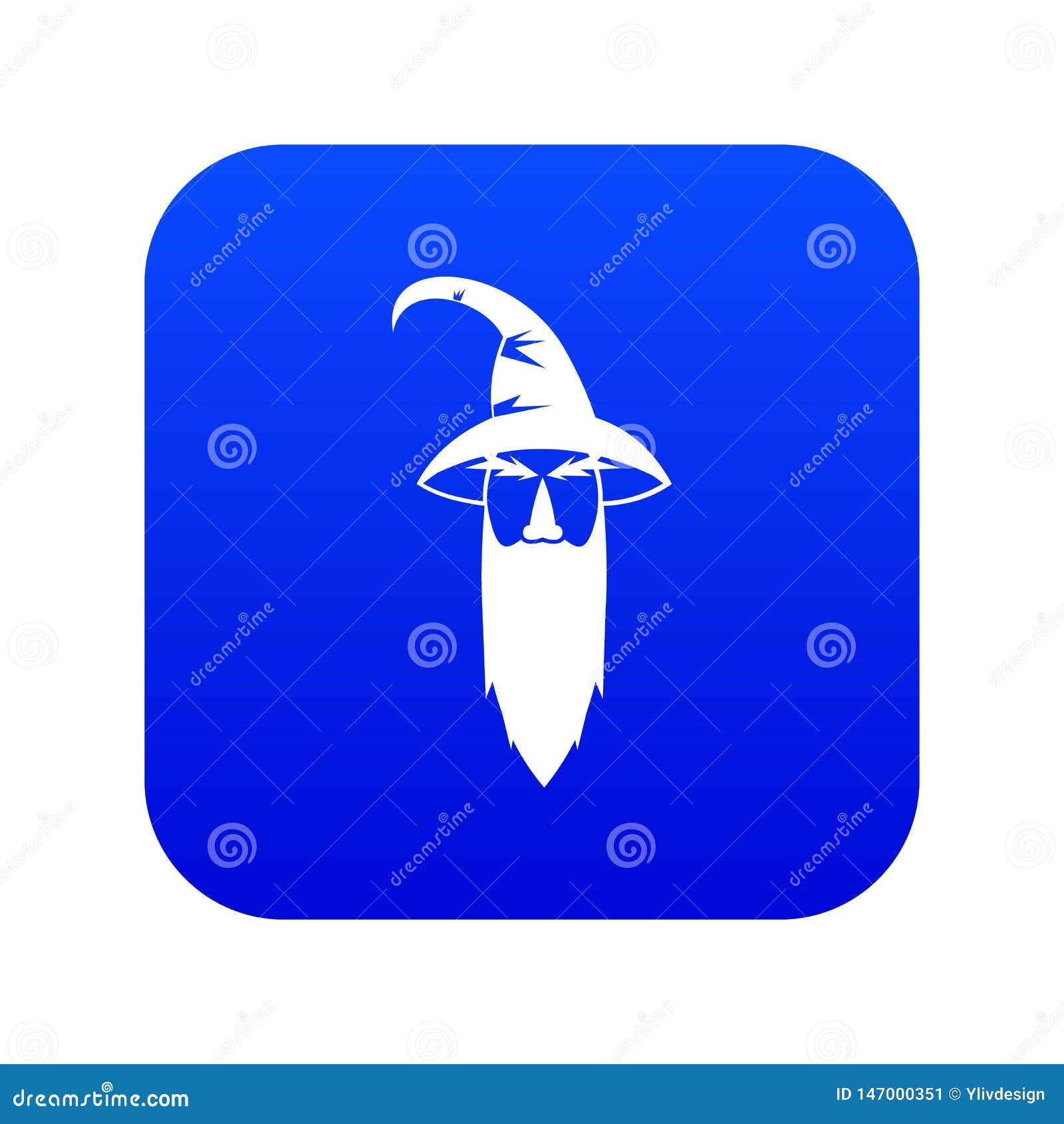 Wizard icon digital blue stock vector. Illustration of halloween ...