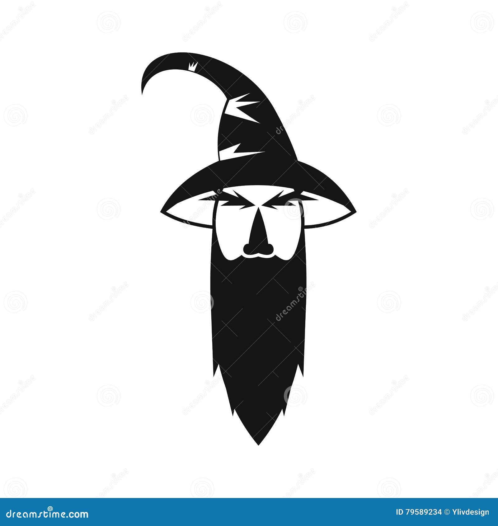 Wizard Icon in Simple Style Stock Vector - Illustration of friendly ...