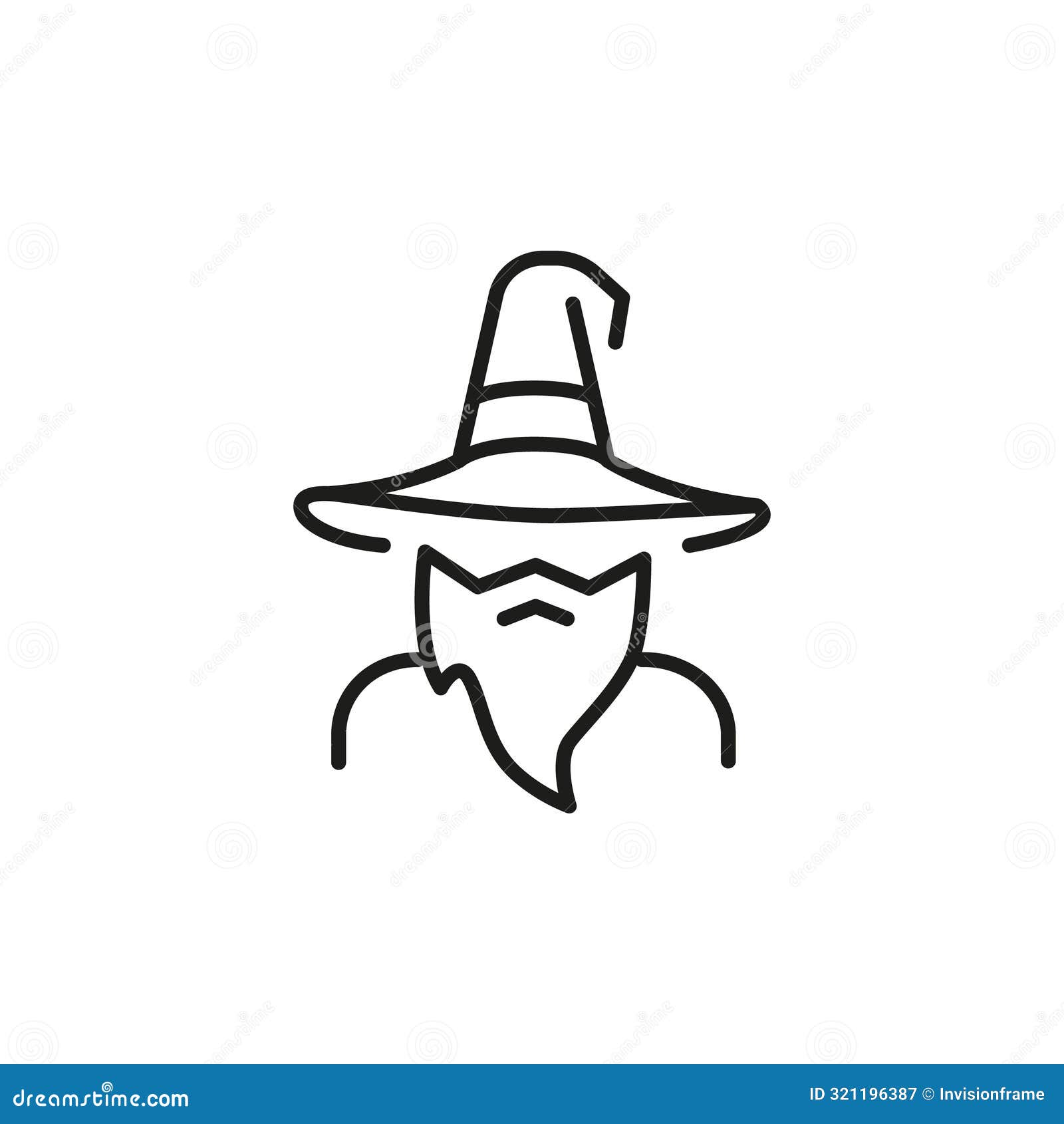 Wizard Icon stock vector. Illustration of spell, artistic - 321196387