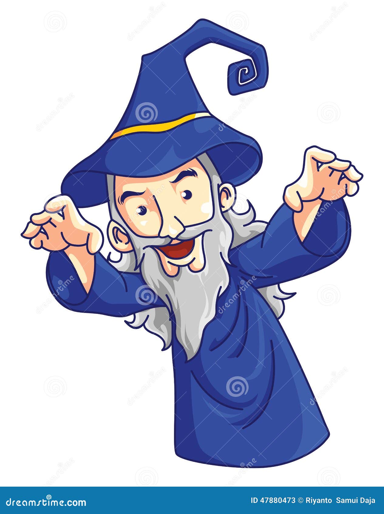 Wizard stock vector. Illustration of wizard, cartoon - 47880473