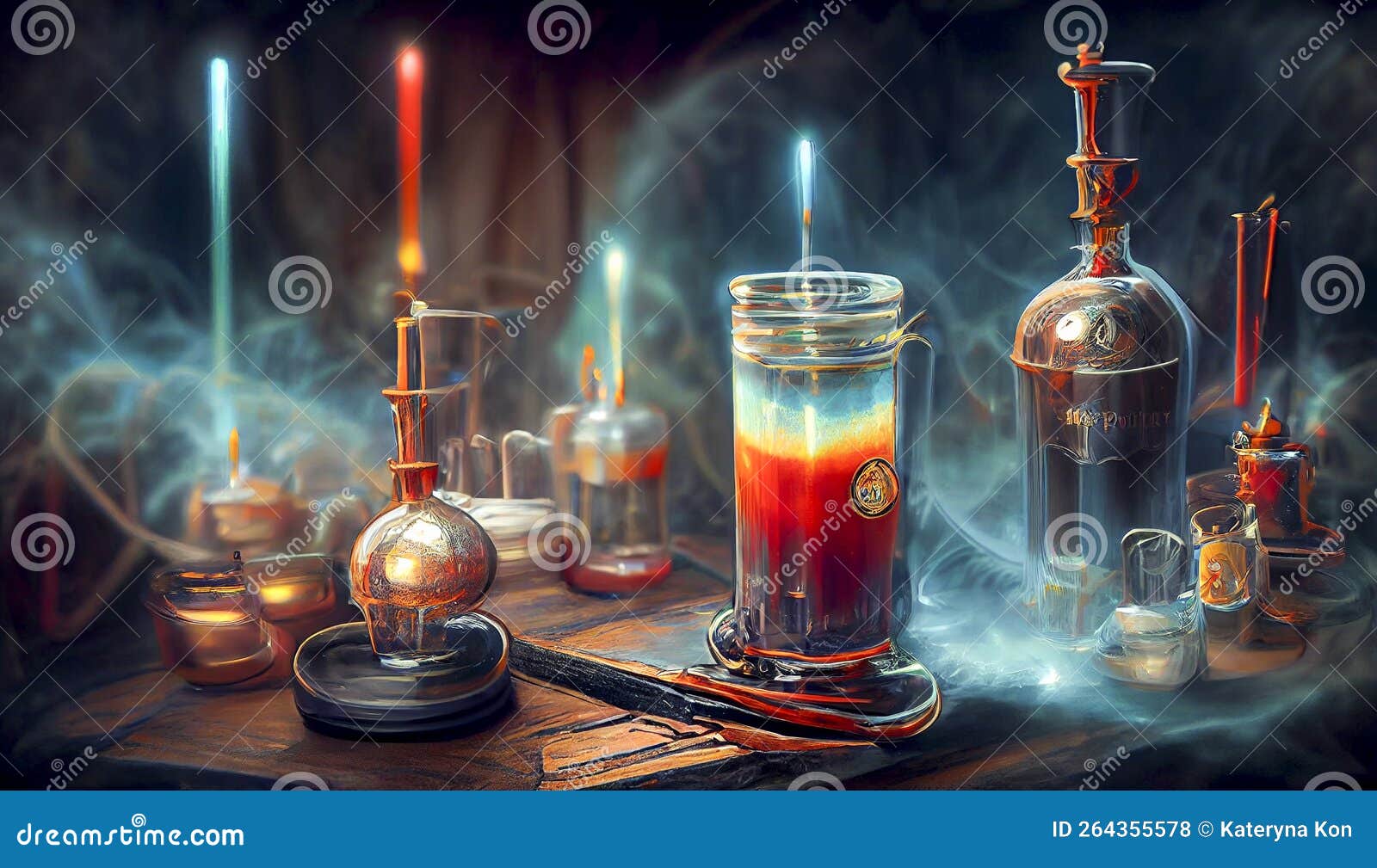 Wizard Laboratory, Generative Ai Illustration | CartoonDealer.com ...