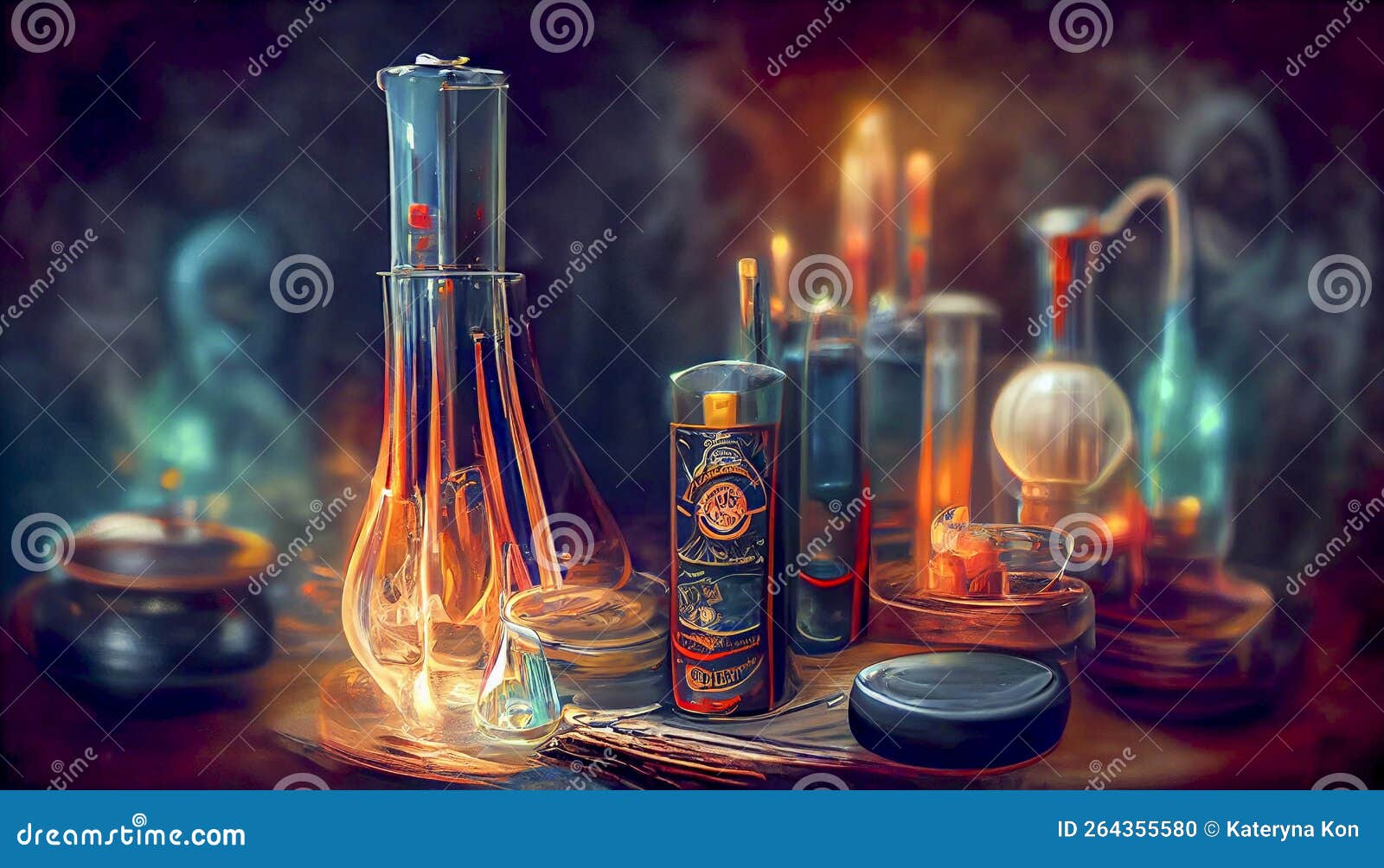Wizard Laboratory, Generative Ai Illustration Stock Illustration ...