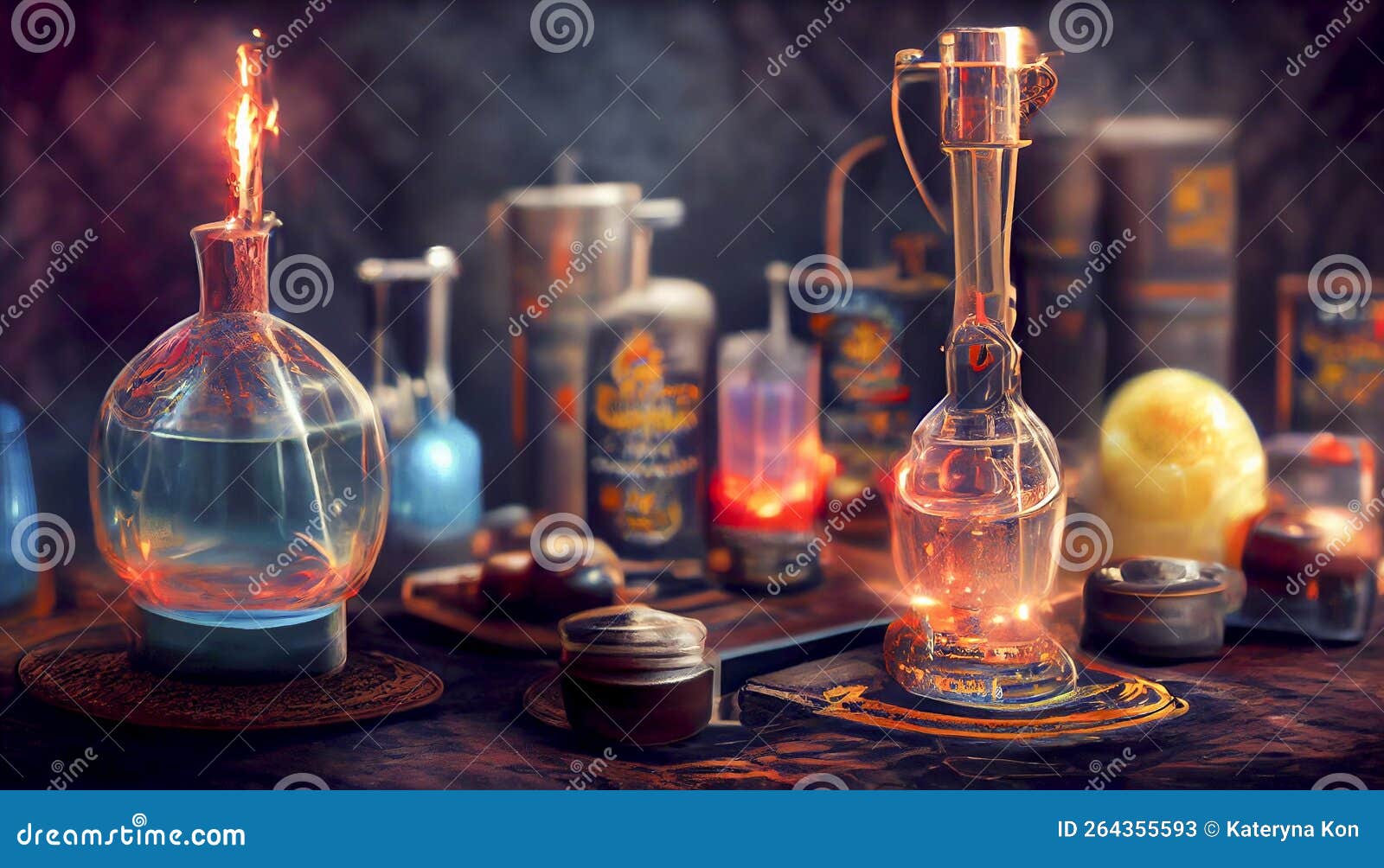 Wizard Laboratory, Generative Ai Illustration Stock Illustration ...