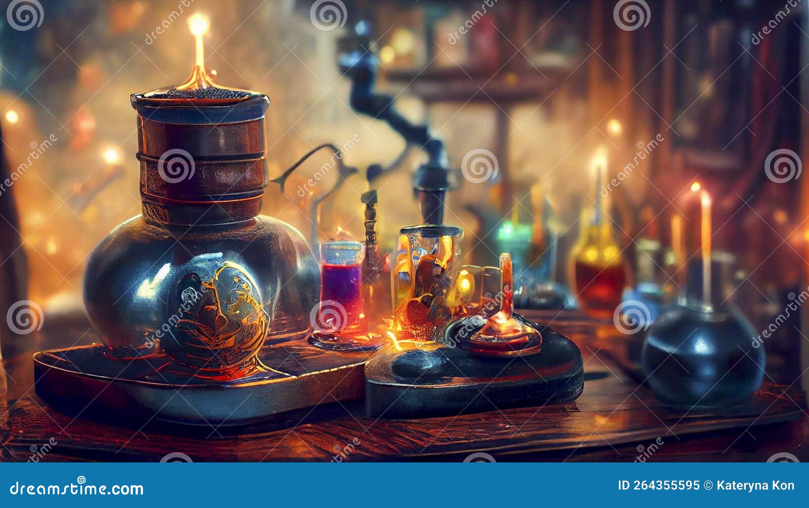 Wizard Laboratory, Generative Ai Illustration | CartoonDealer.com ...