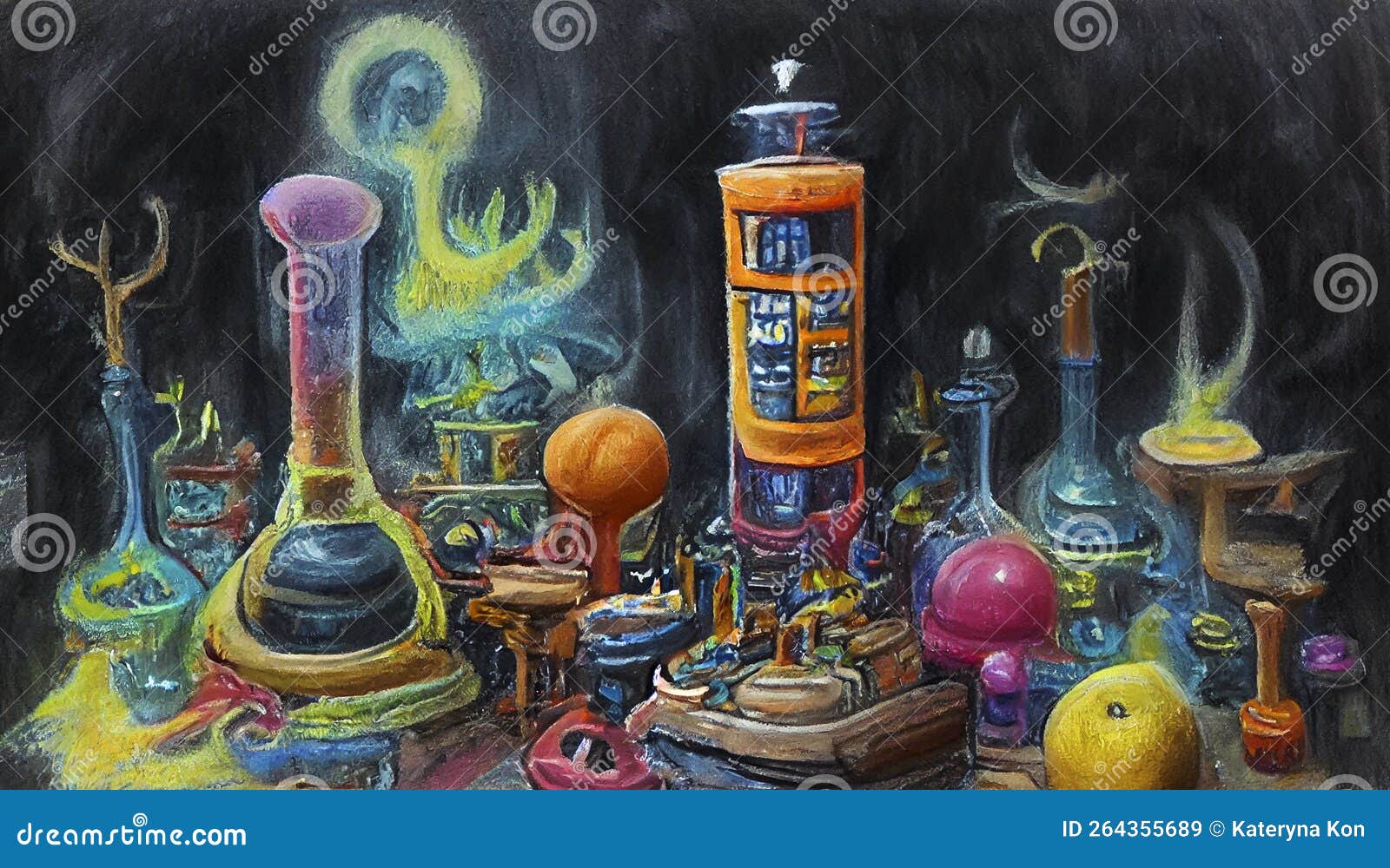 Wizard Laboratory, Generative Ai Illustration Stock Illustration ...