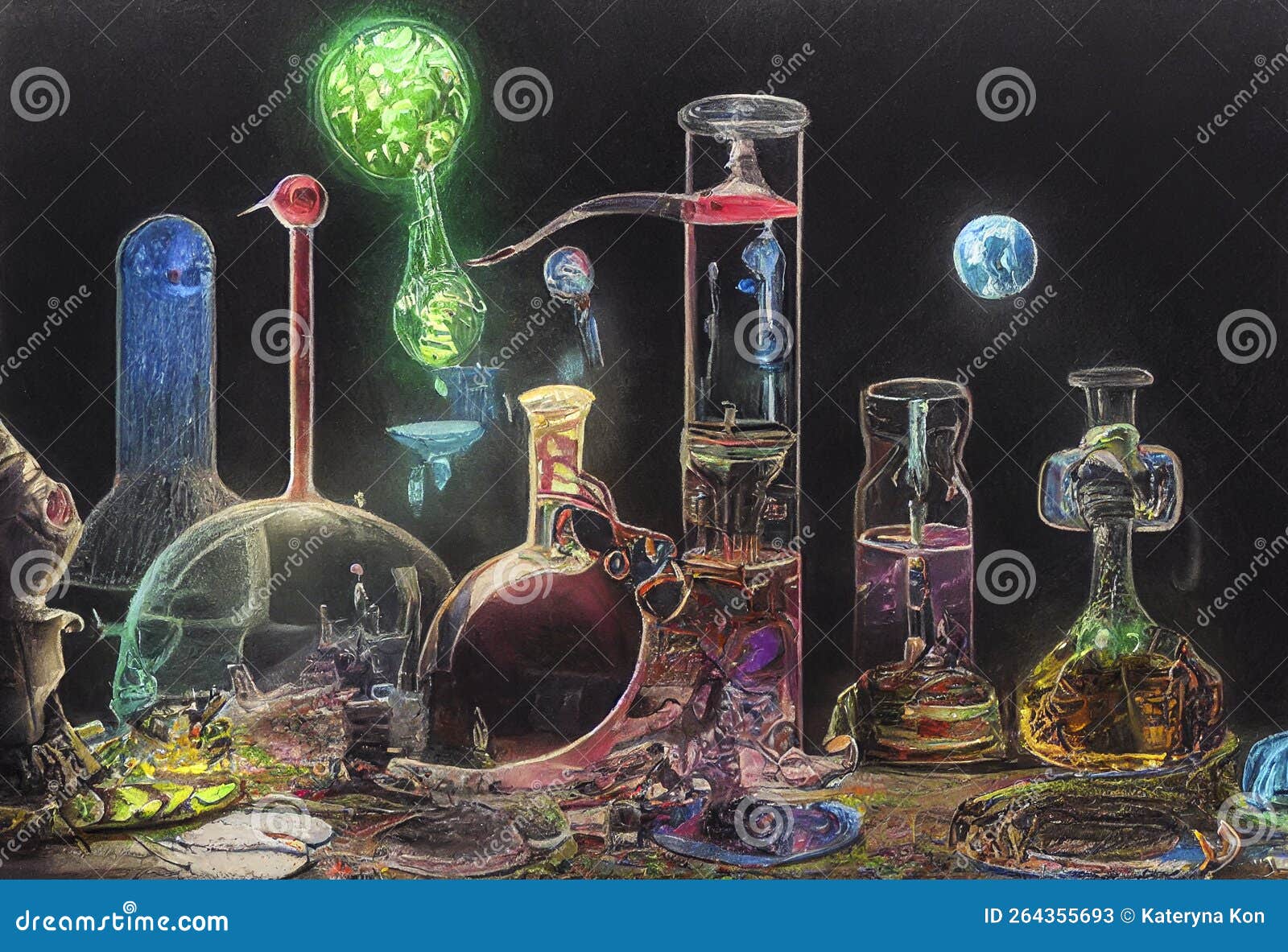 Wizard Laboratory, Generative Ai Illustration Stock Illustration ...