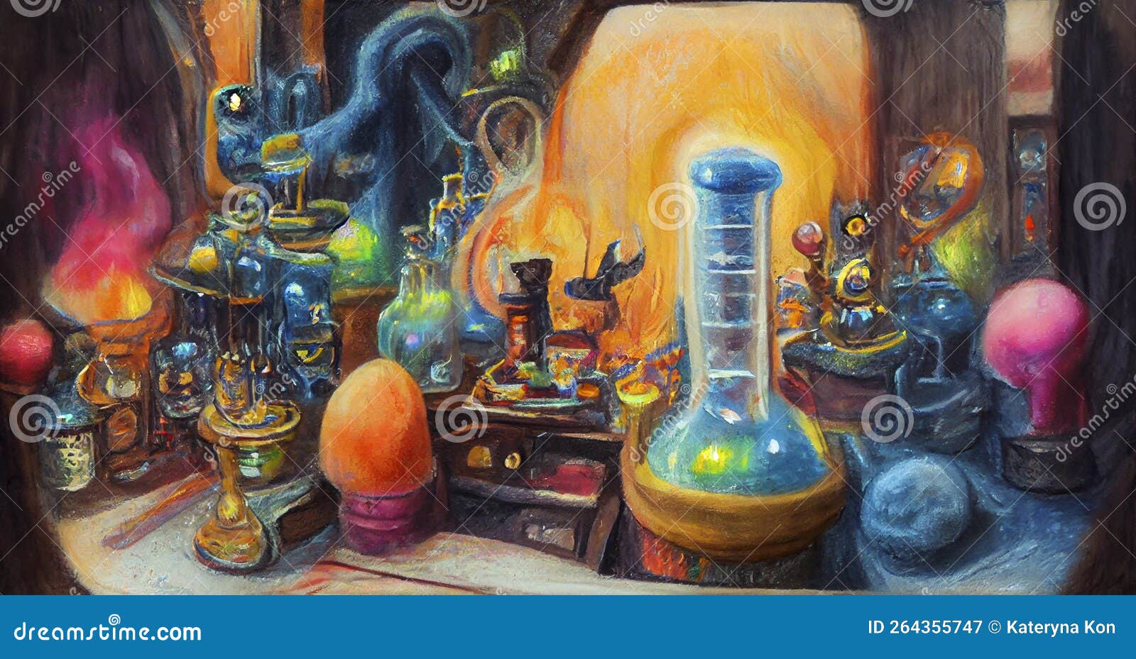 Wizard Laboratory, Generative Ai Illustration | CartoonDealer.com ...