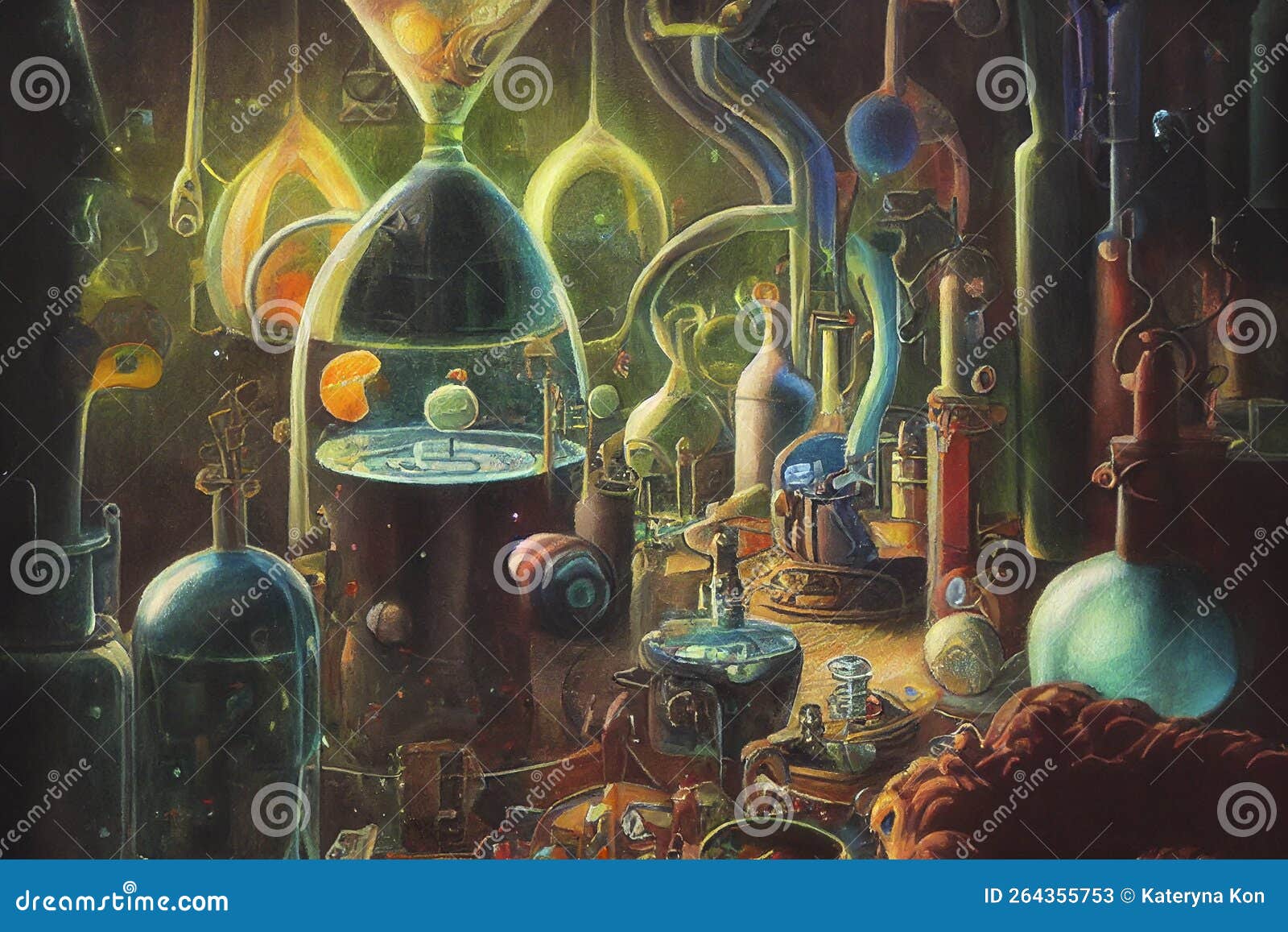 Wizard Laboratory, Generative Ai Illustration | CartoonDealer.com ...