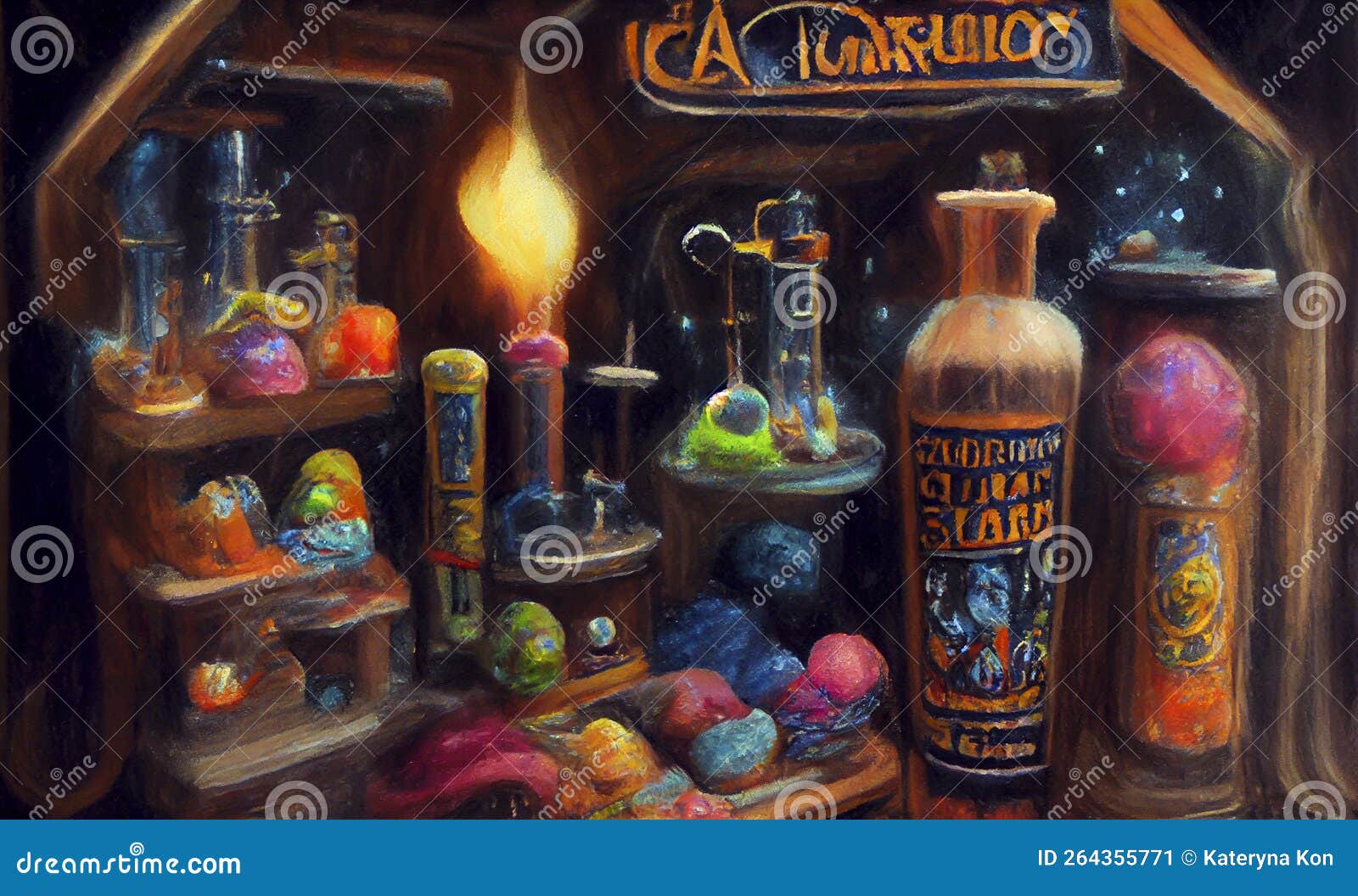 Wizard Laboratory, Generative Ai Illustration Stock Illustration ...